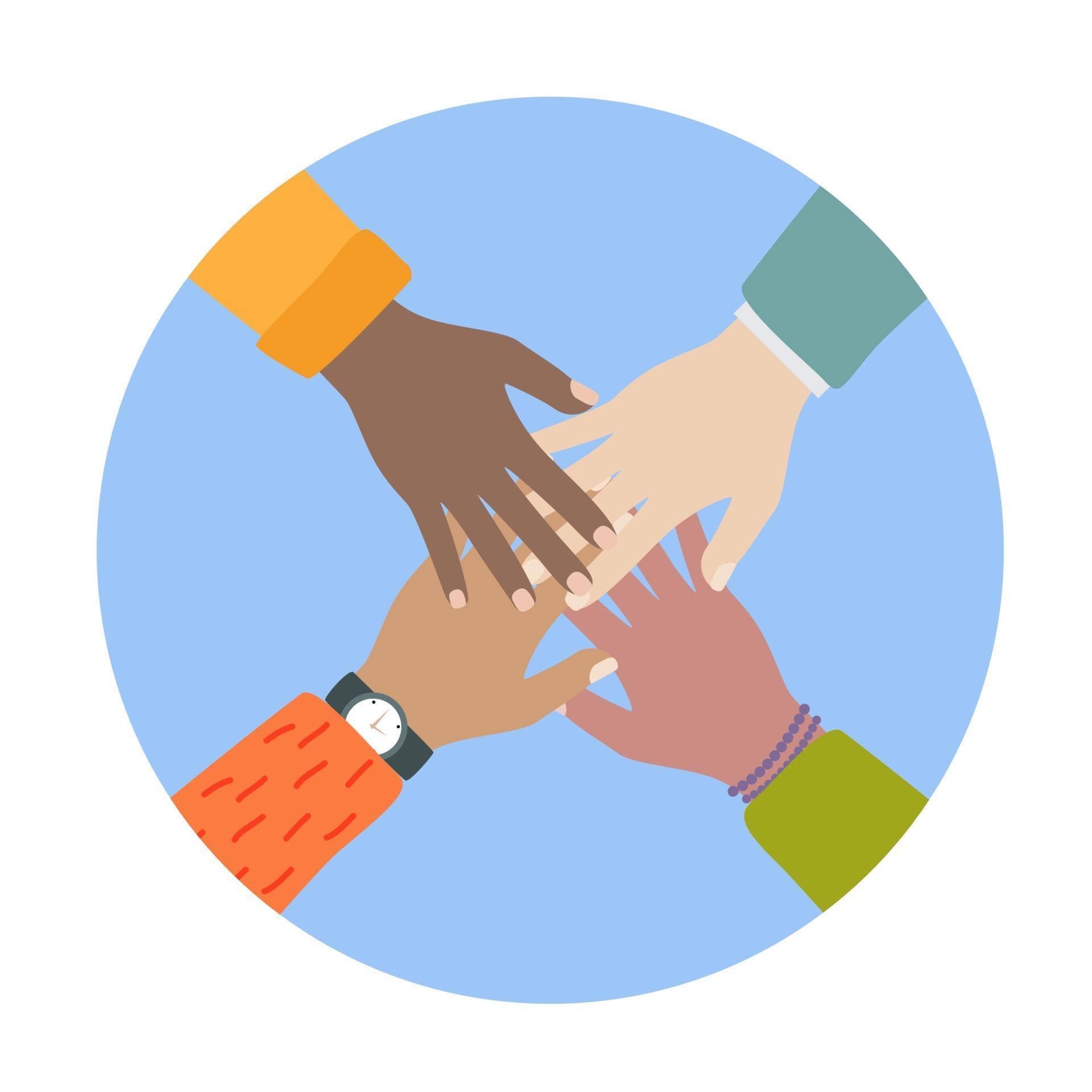 Multicultural and multiethnic people community integration concept ...