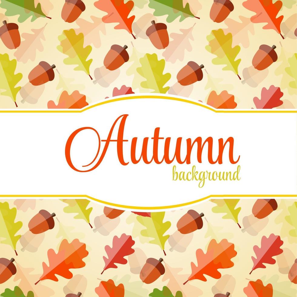 Shiny Autumn Natural Leaves Background. Vector Illustration 3366129 ...