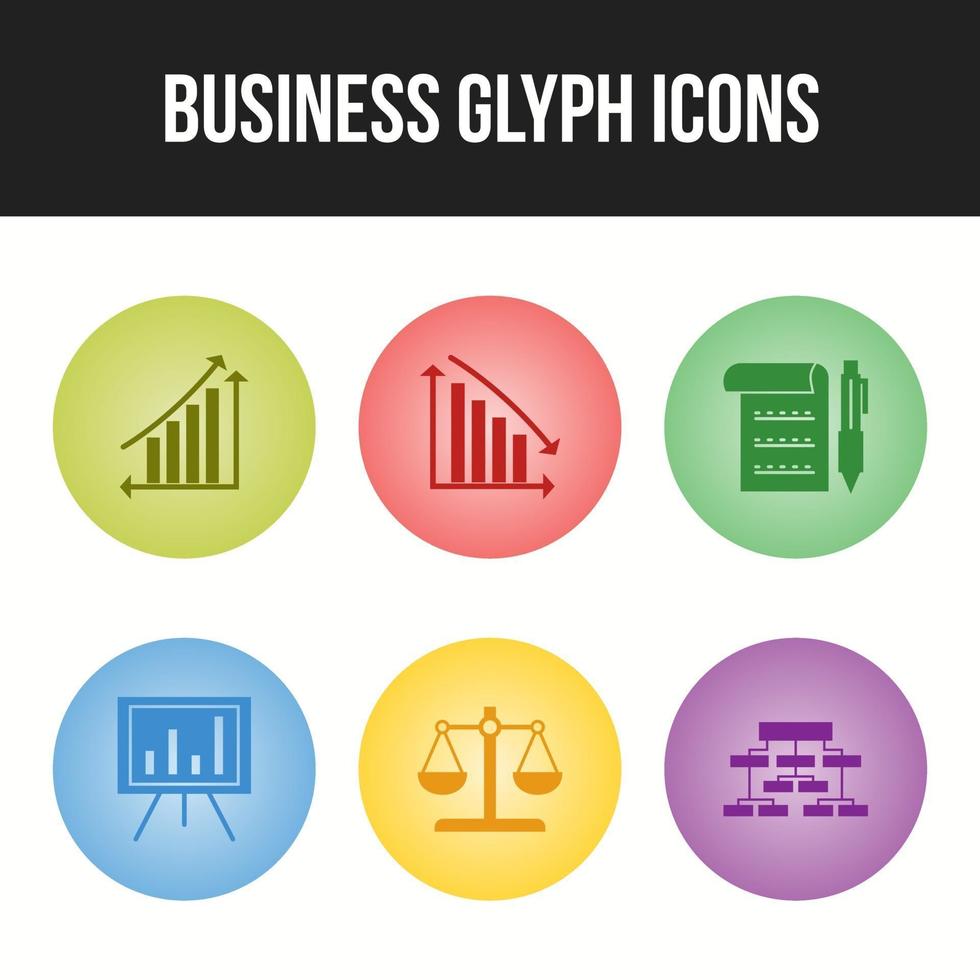 Beautiful 6 icons pack of business vector icons 3371686 Vector Art at ...