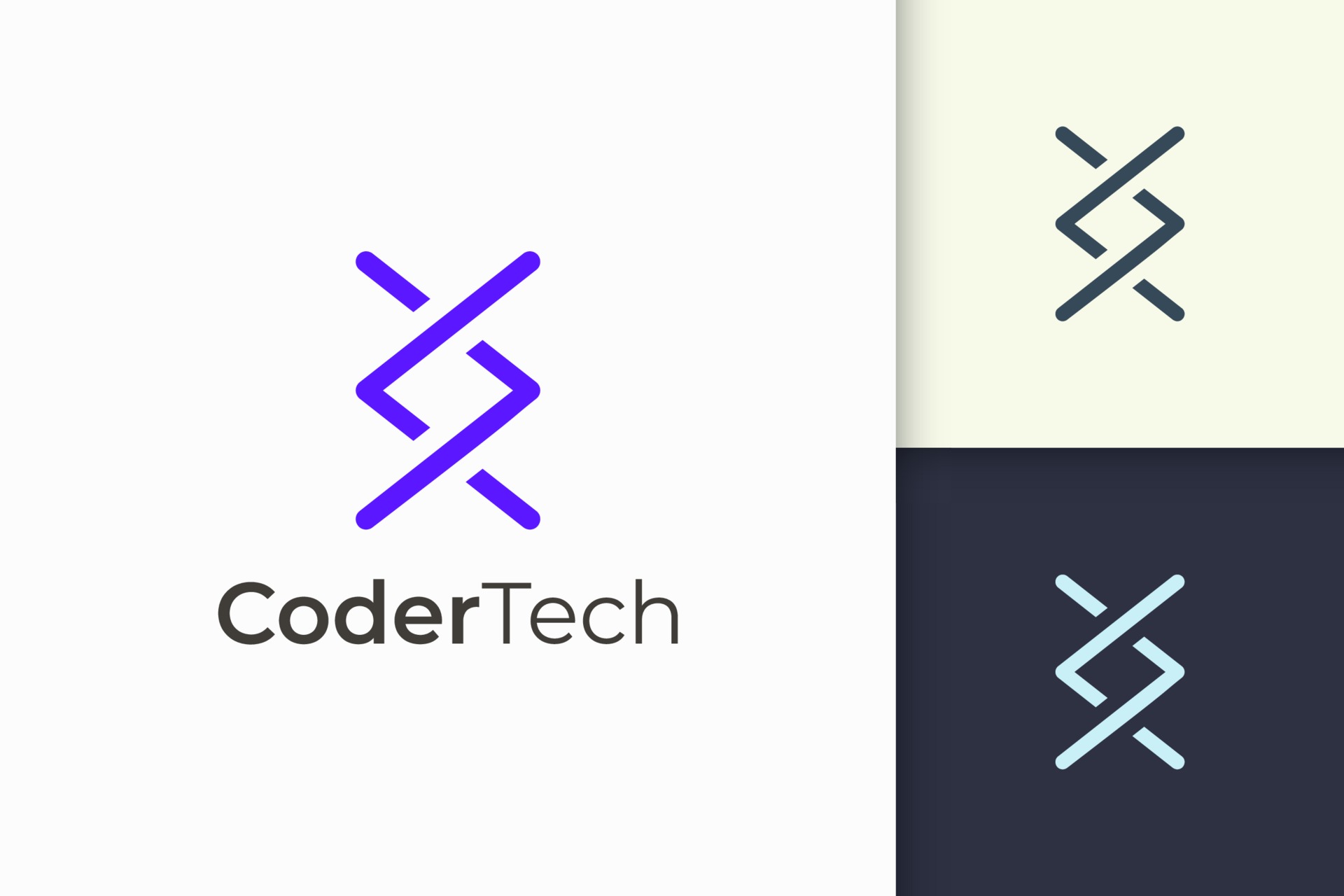 Programmer or developer logo in simple and modern for tech company ...