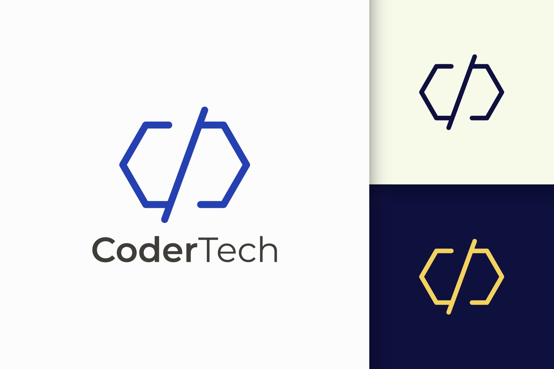 Programmer or developer logo in simple and modern for tech company ...