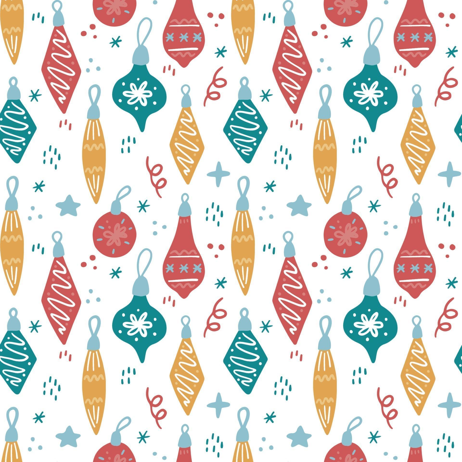 Christmas ball seamless pattern illustration. 3372432 Vector Art at ...