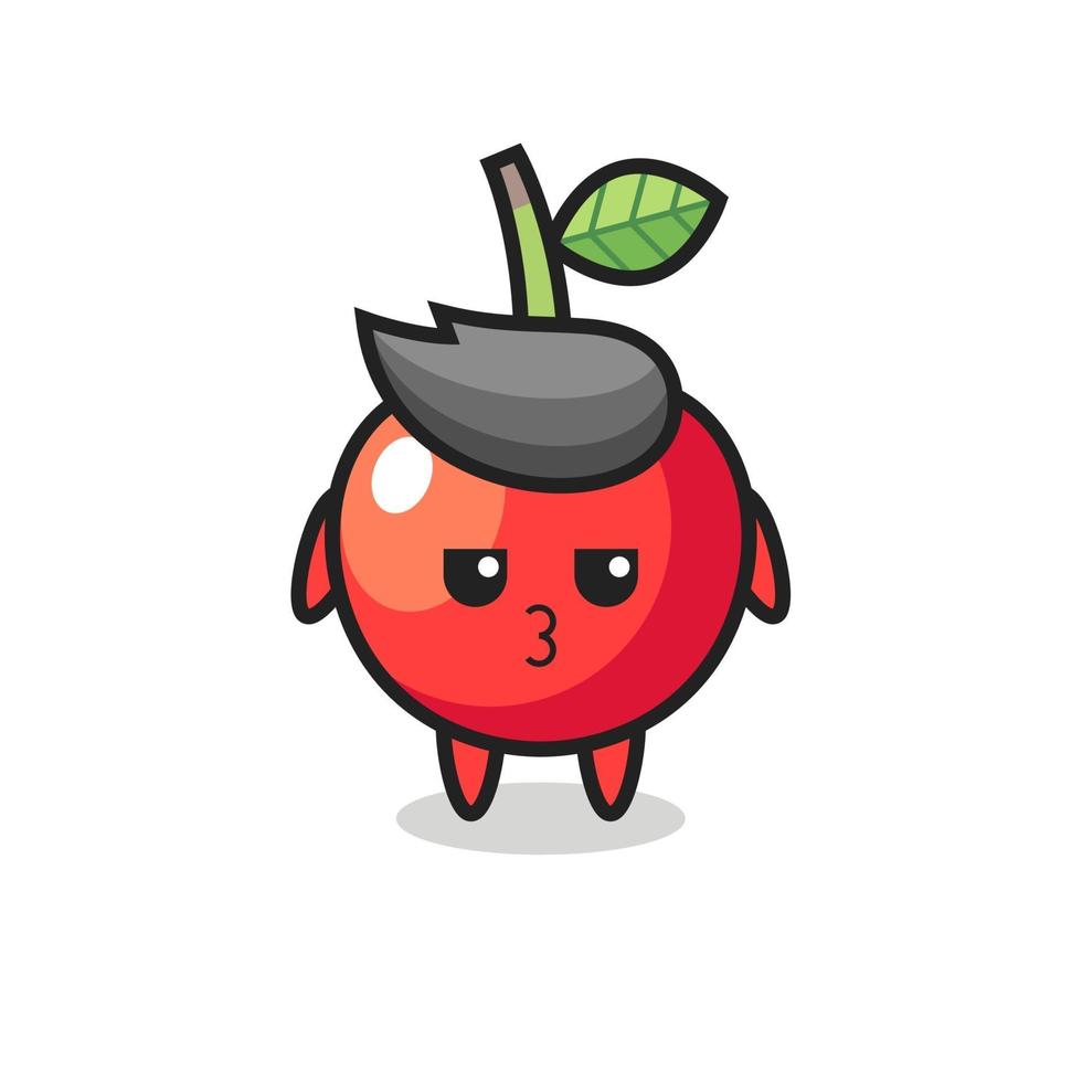 The Bored Expression Of Cute Cherry Characters 3373275 Vector Art At Vecteezy