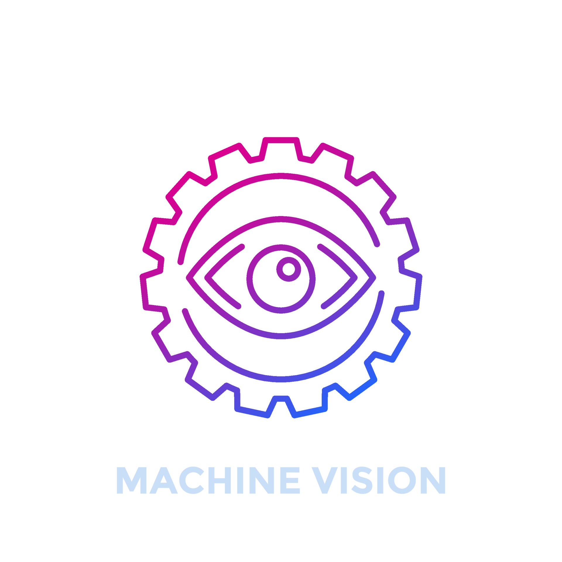 Machine vision icon, computer visual recognition line vector 3374652 ...