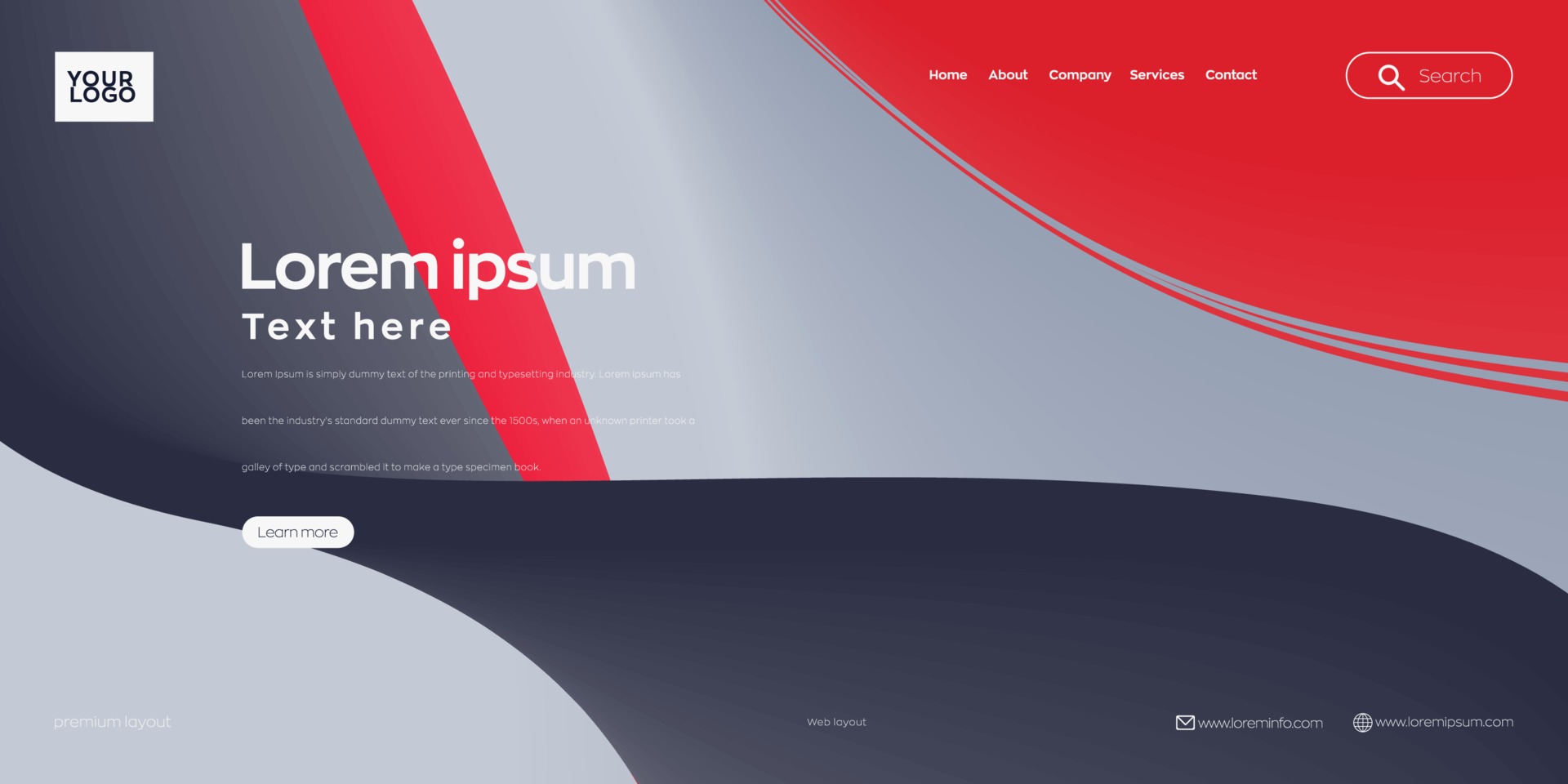 Landing page, Web header background with colorful line wave 3378901 ...