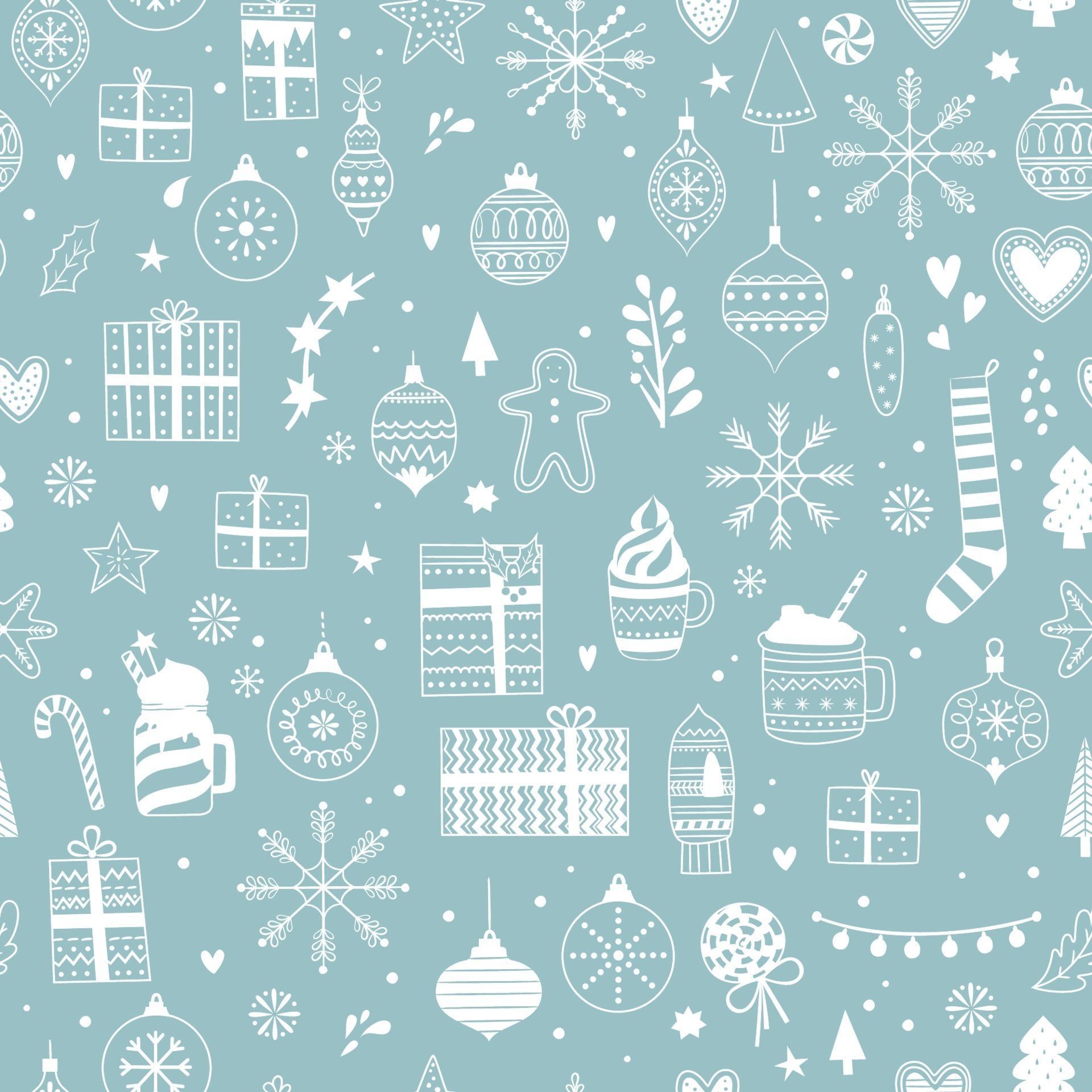Vector seamless Christmas pattern. Xmas and winter. 3381827 Vector Art ...