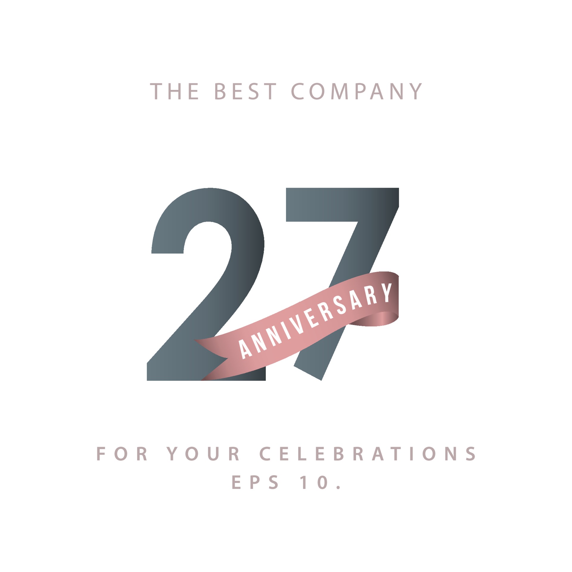 27 Years Anniversary Celebration Vector Template Design Illustration ...