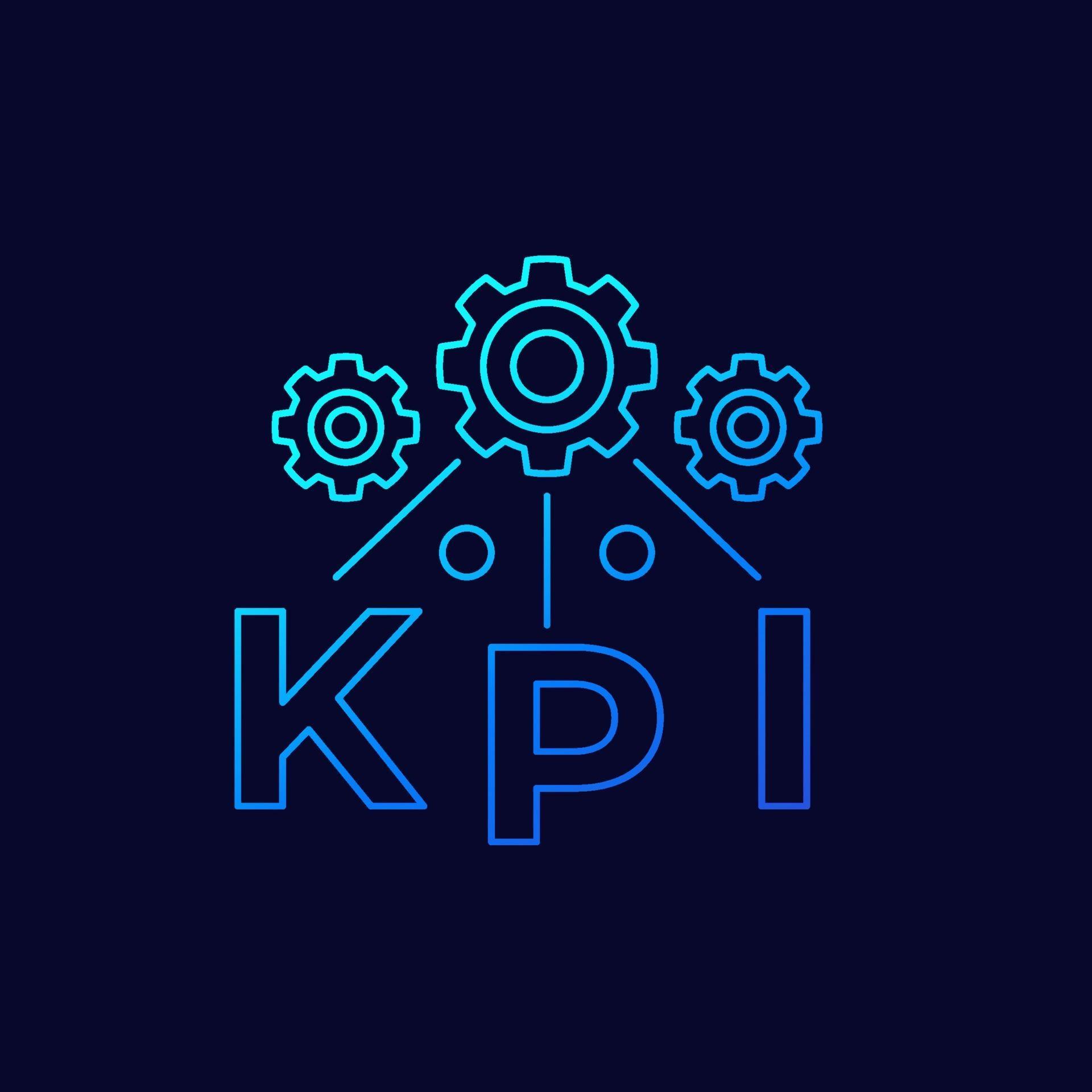 kpi, icono lineal de vector con degradado 3394393 Vector en Vecteezy