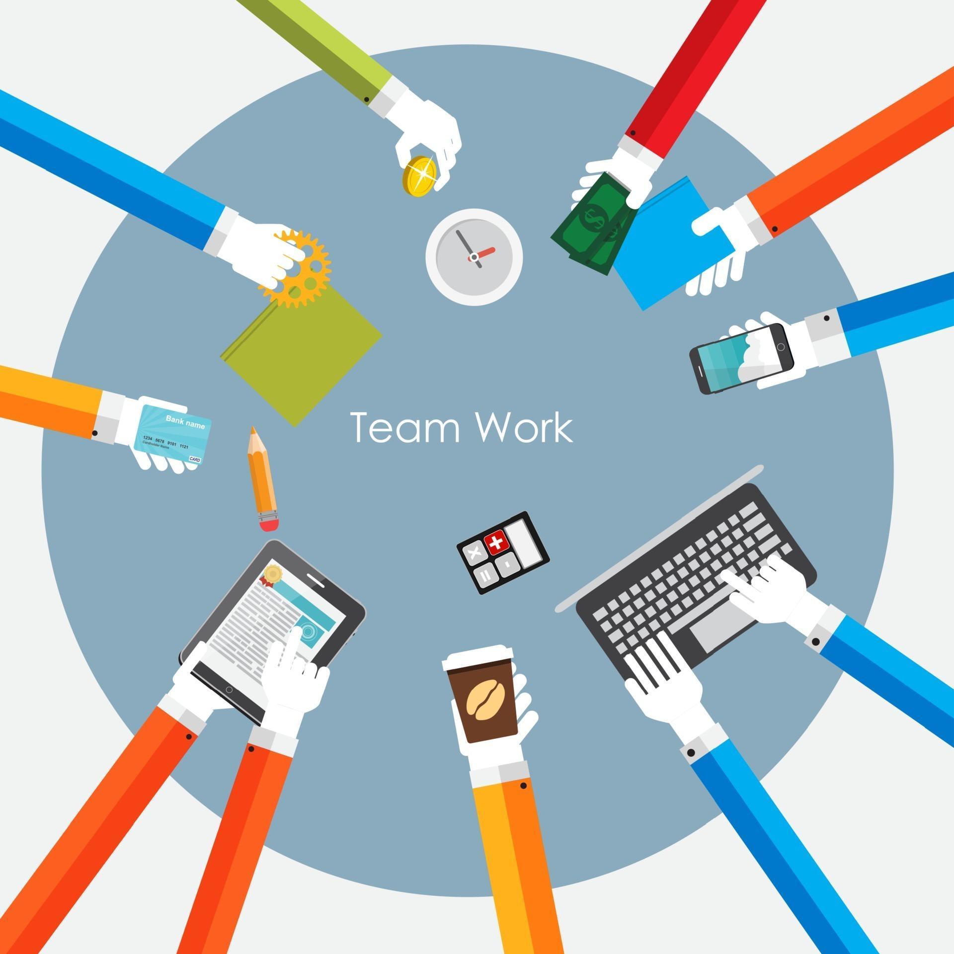 Team Work Flat Concept Vector Illustration 3394673 Vector Art at Vecteezy
