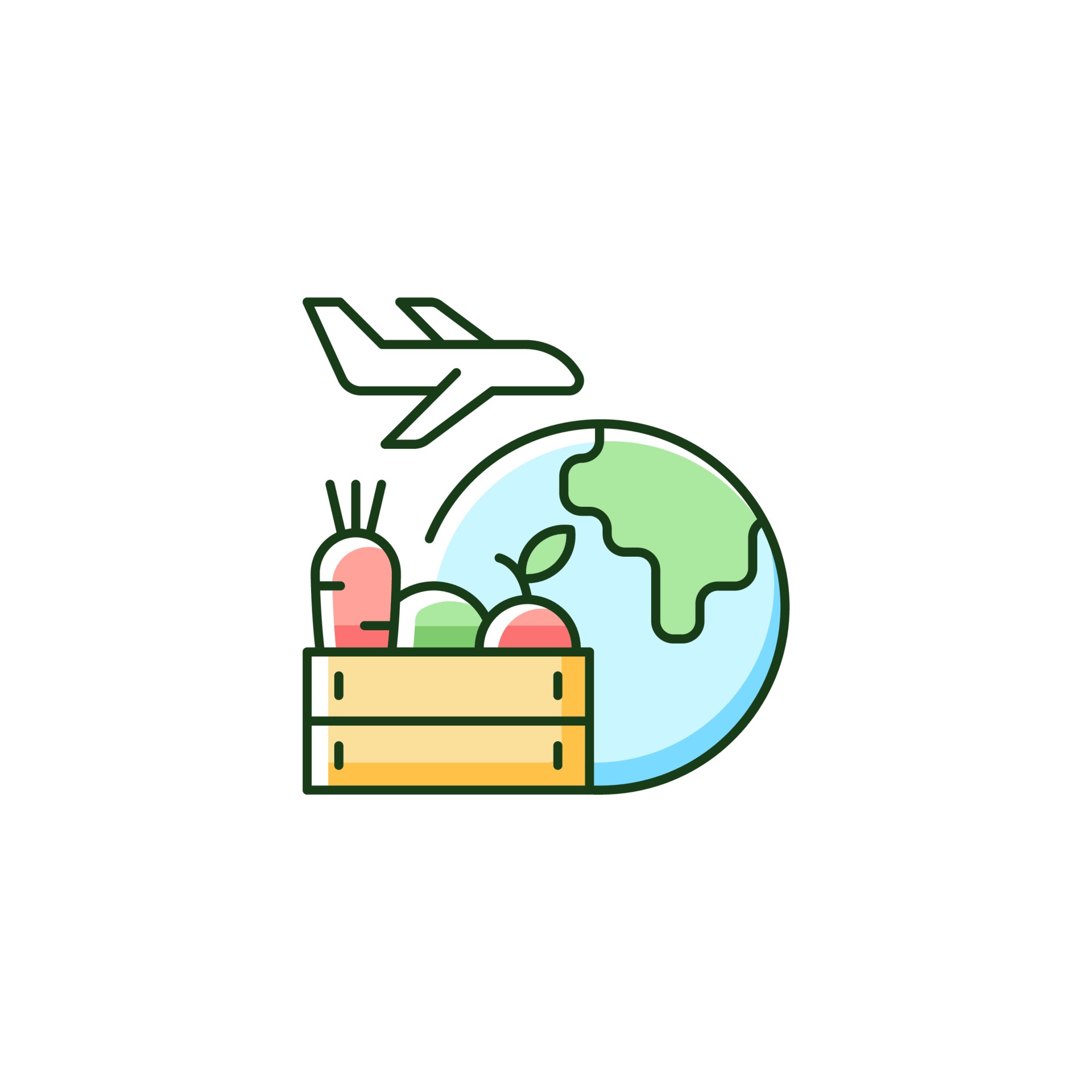Agricultural Products Export Rgb Color Icon 3397785 Vector Art At Vecteezy