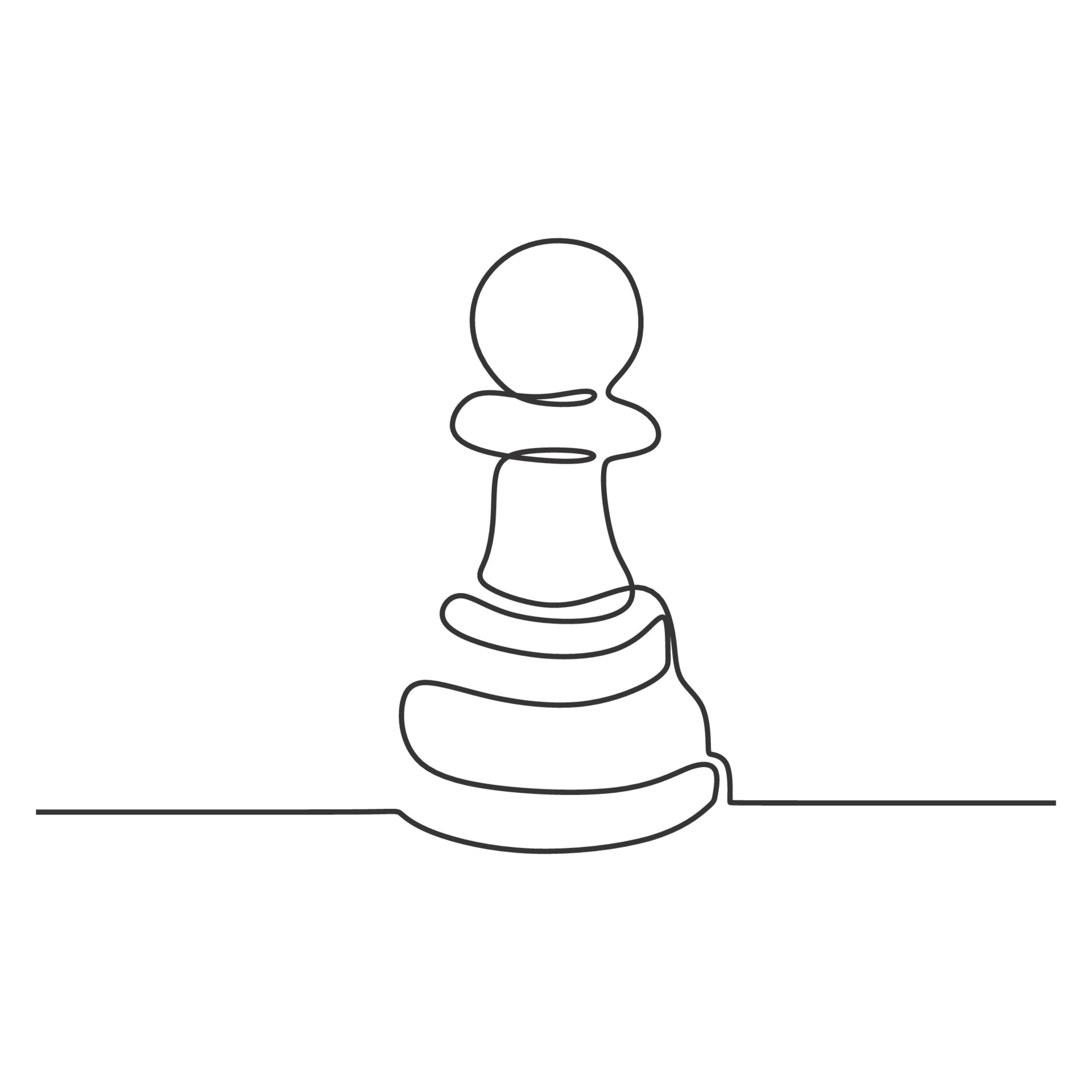 Continuous one line drawing of chess pawn vector illustration. 3410012 ... Continuous one line drawing of chess pawn vector illustration. 3410012 ...
