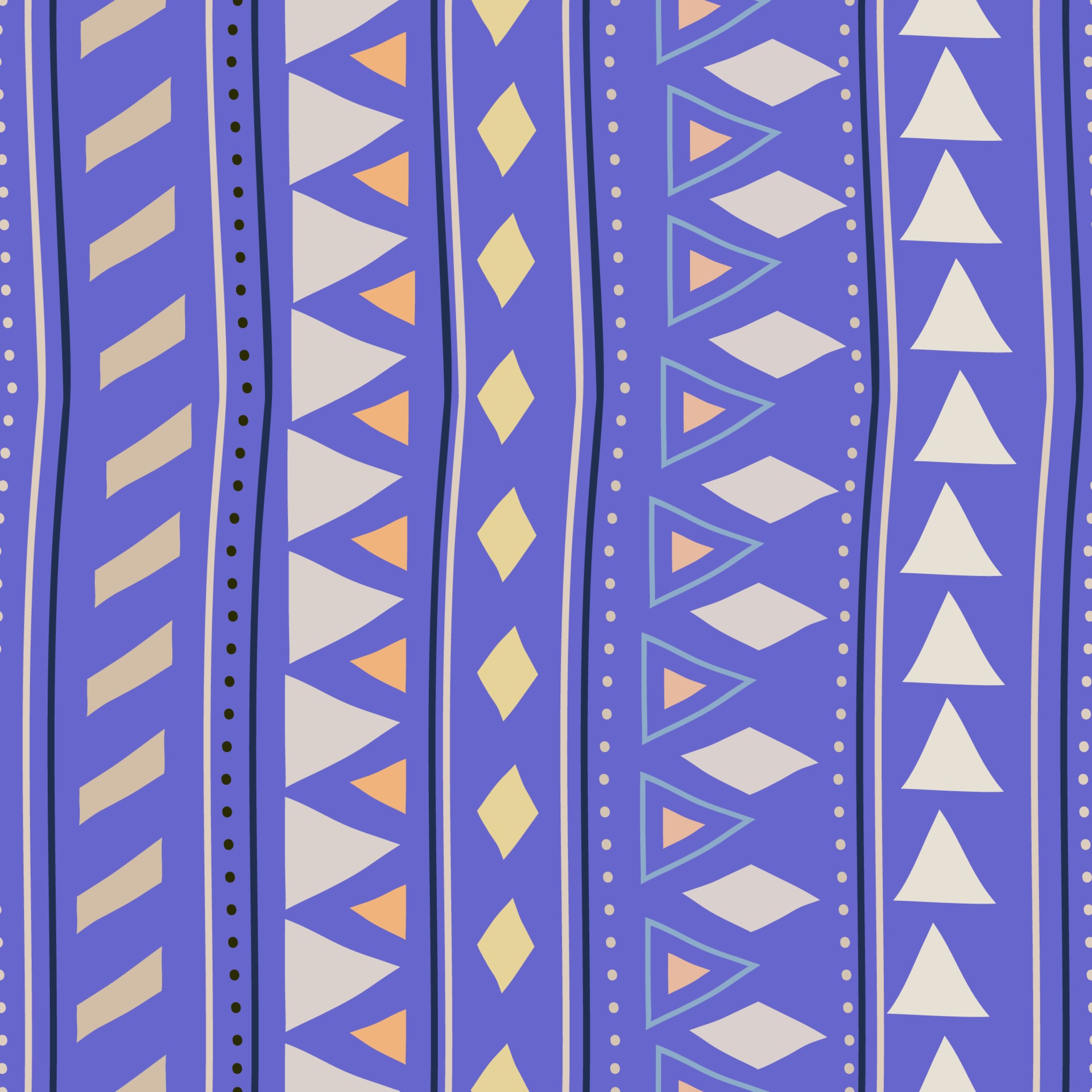 Seamless striped pattern in Aztec style. Stripes hand drawn 3410219 ...