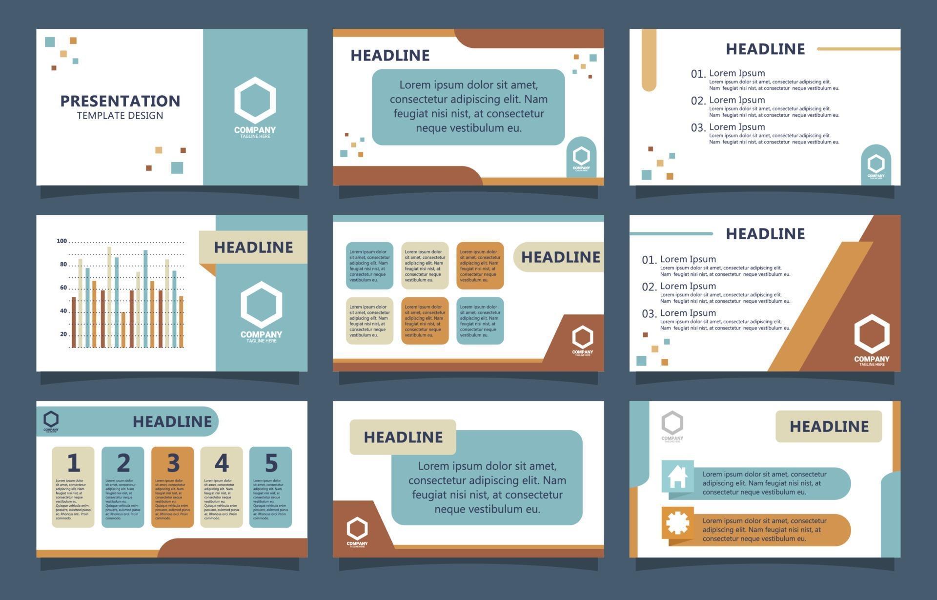 Set of Presentation Template 3413782 Vector Art at Vecteezy