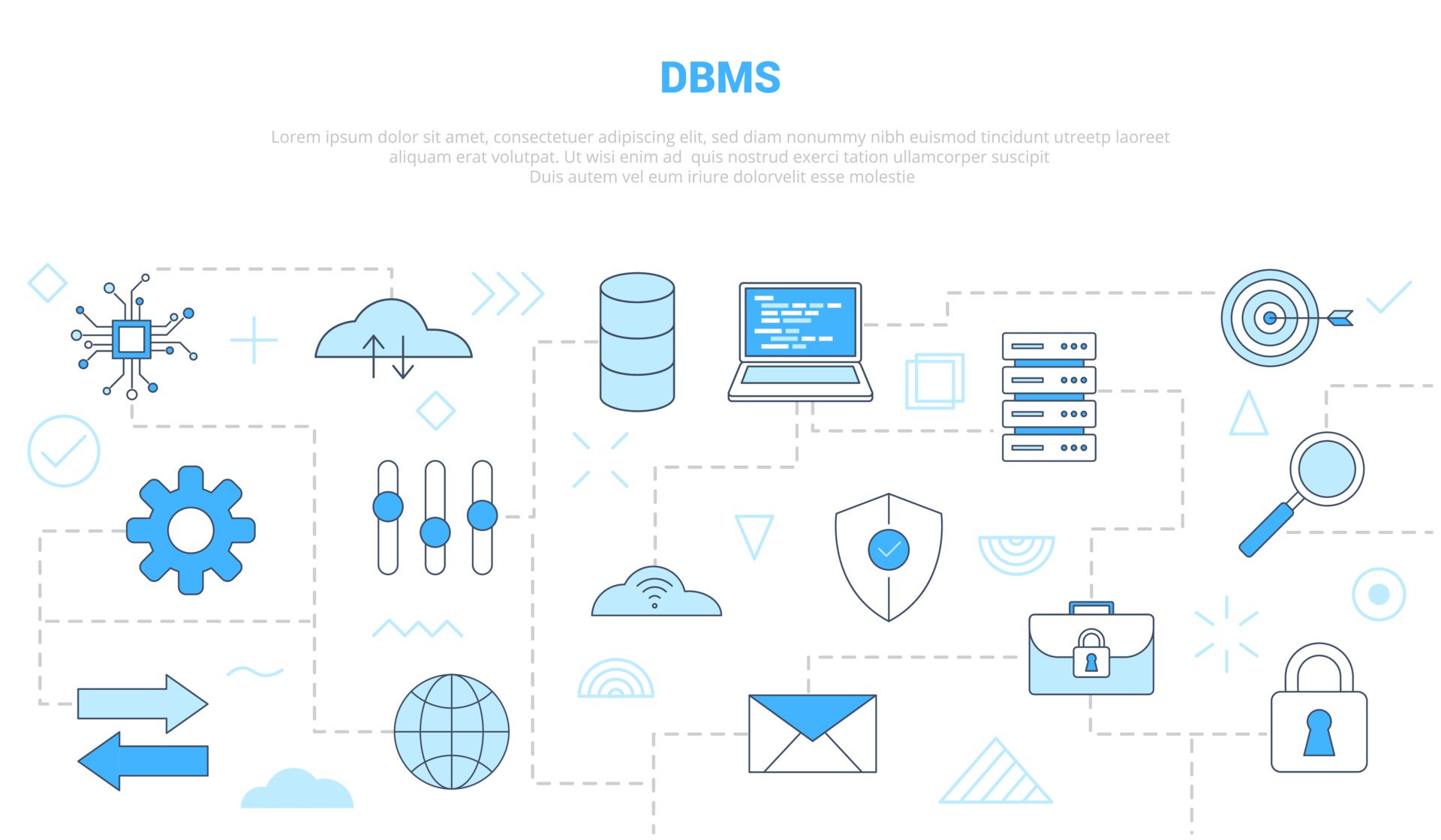 Dbms Database Management System Concept 3415653 Vector Art At Vecteezy