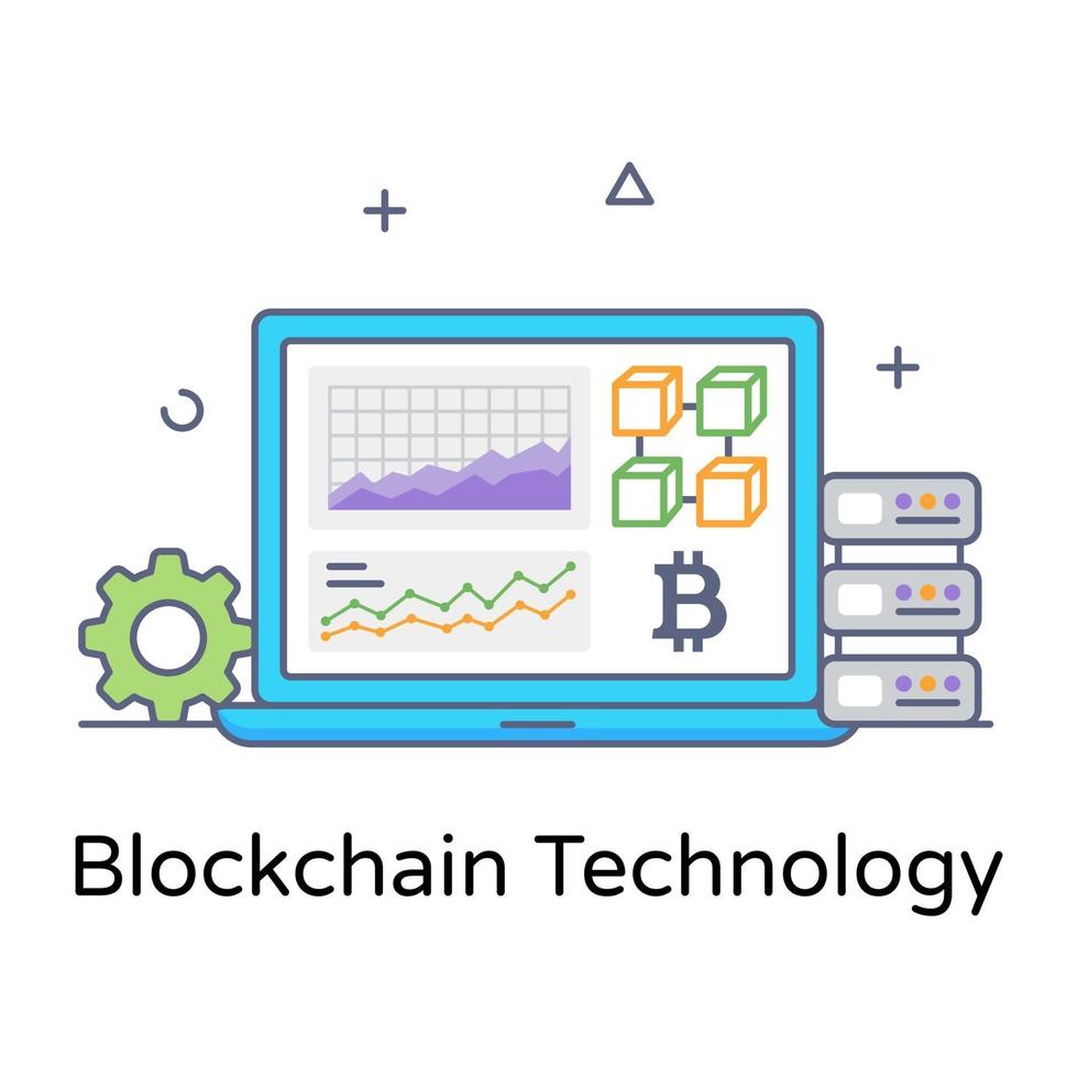 Bitcoin Blockchain Technology 3417530 Vector Art at Vecteezy