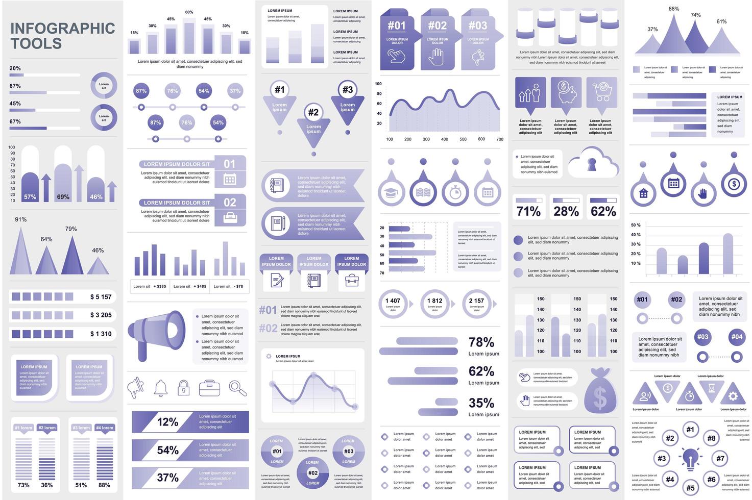 Infographic elements data visualization vector design template 3417680 ...