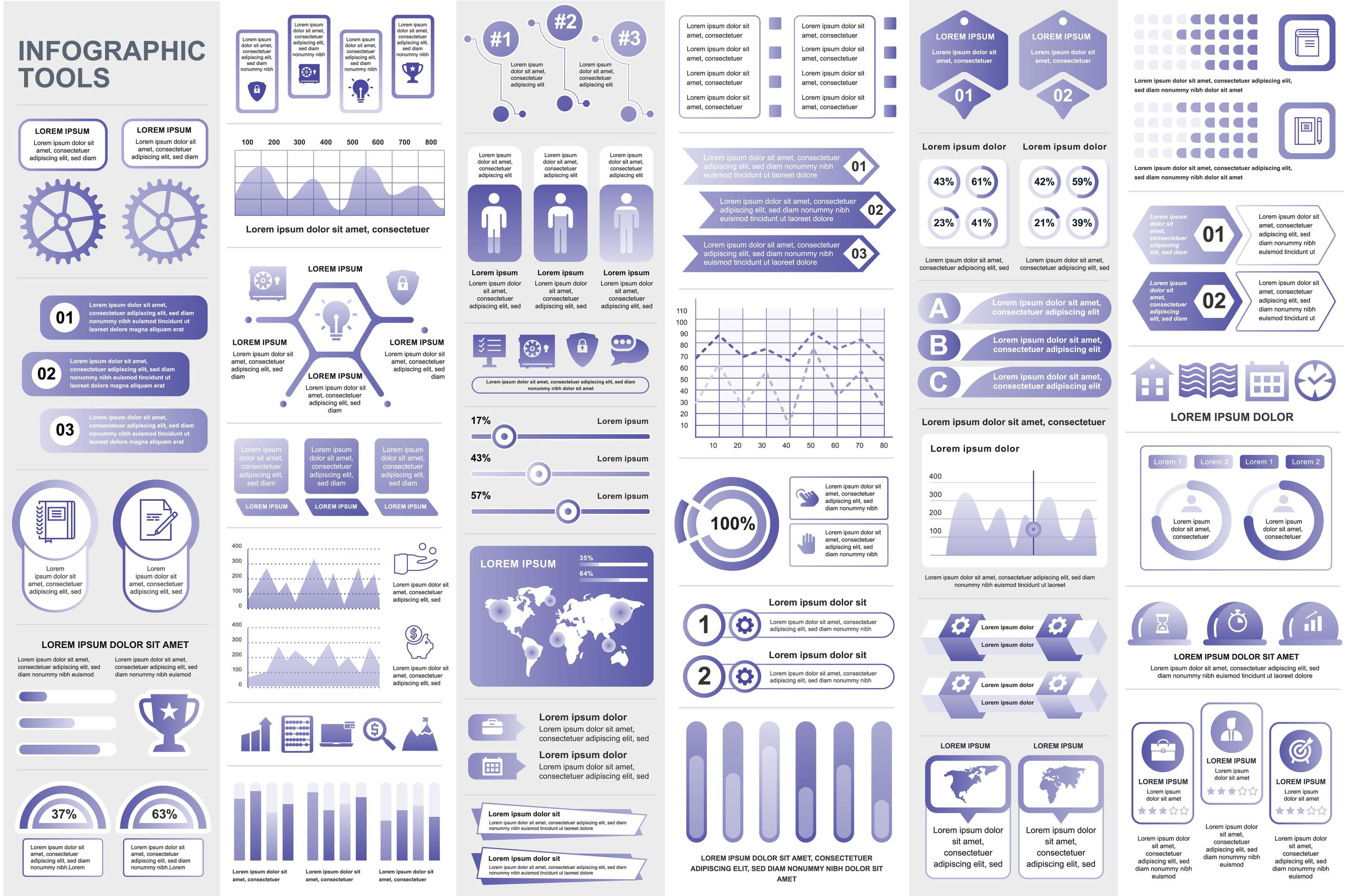 Infographic elements data visualization vector design template 3417697 ...