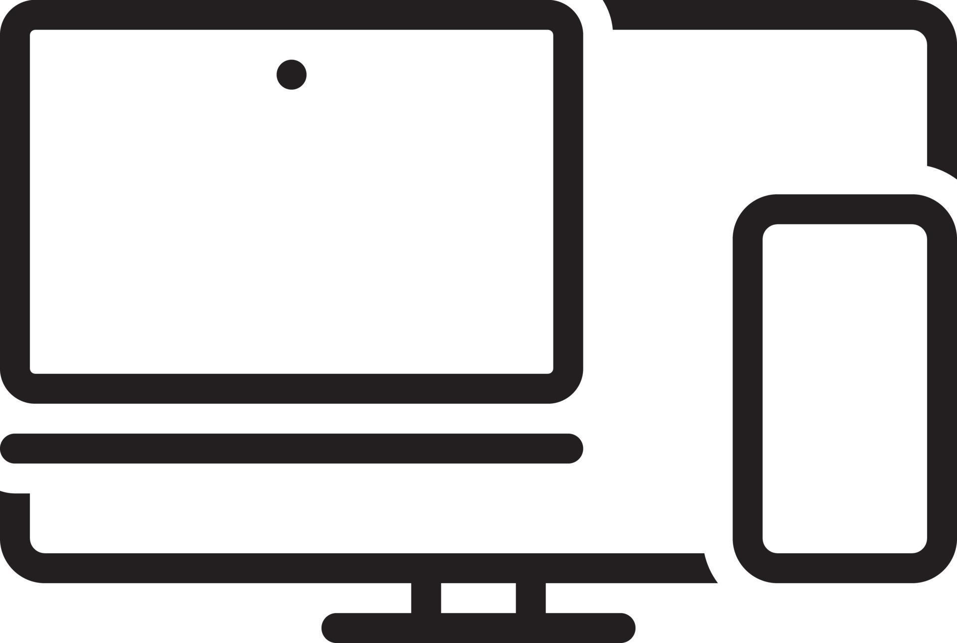 Line icon for multiple devices 3418023 Vector Art at Vecteezy