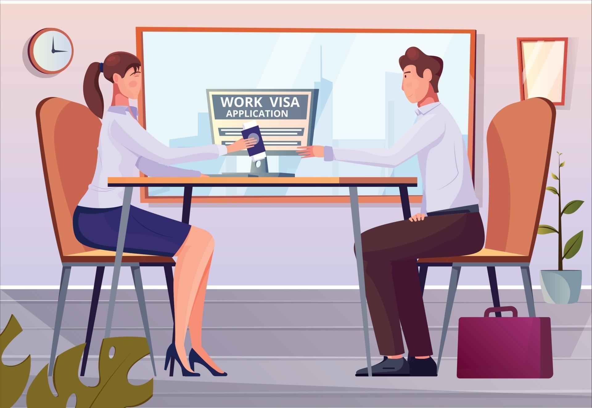 Applying Work Visa Composition 3418281 Vector Art at Vecteezy