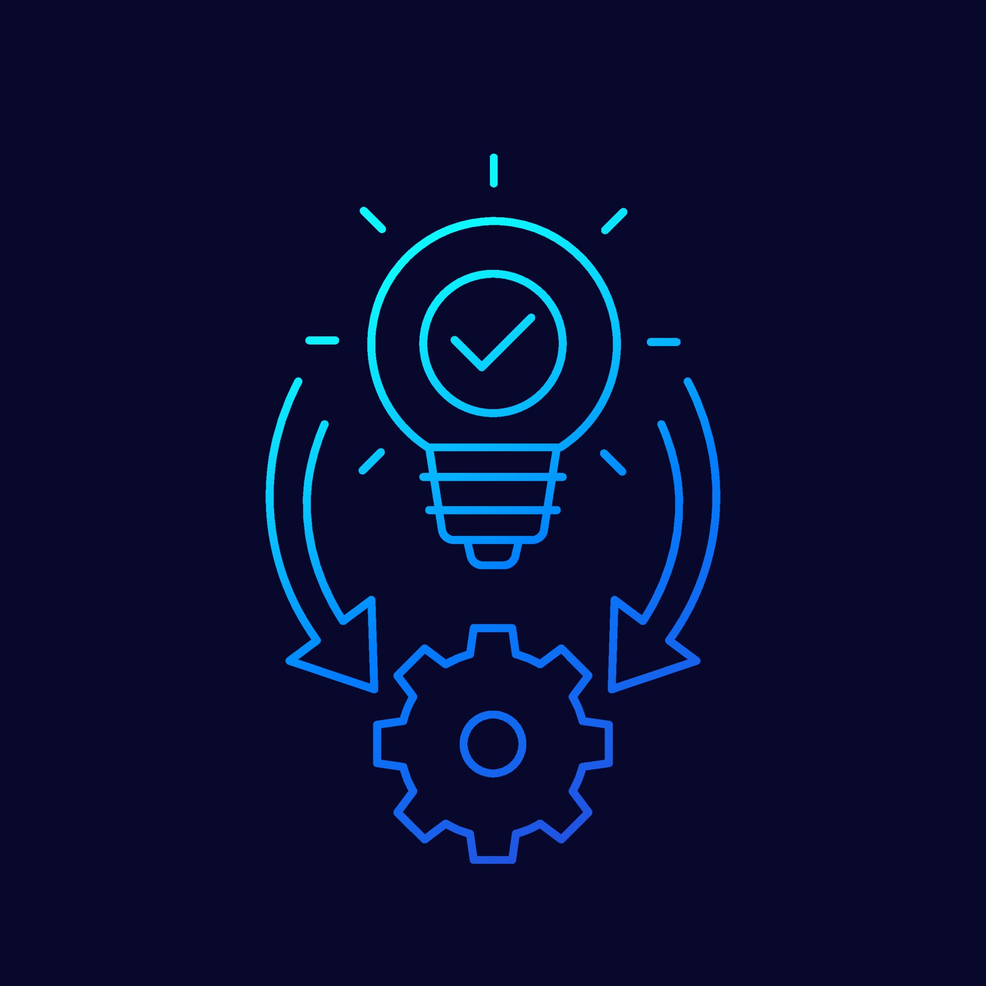 Implementation Icon Ideas Execution Line Design 3420357 Vector Art At Vecteezy