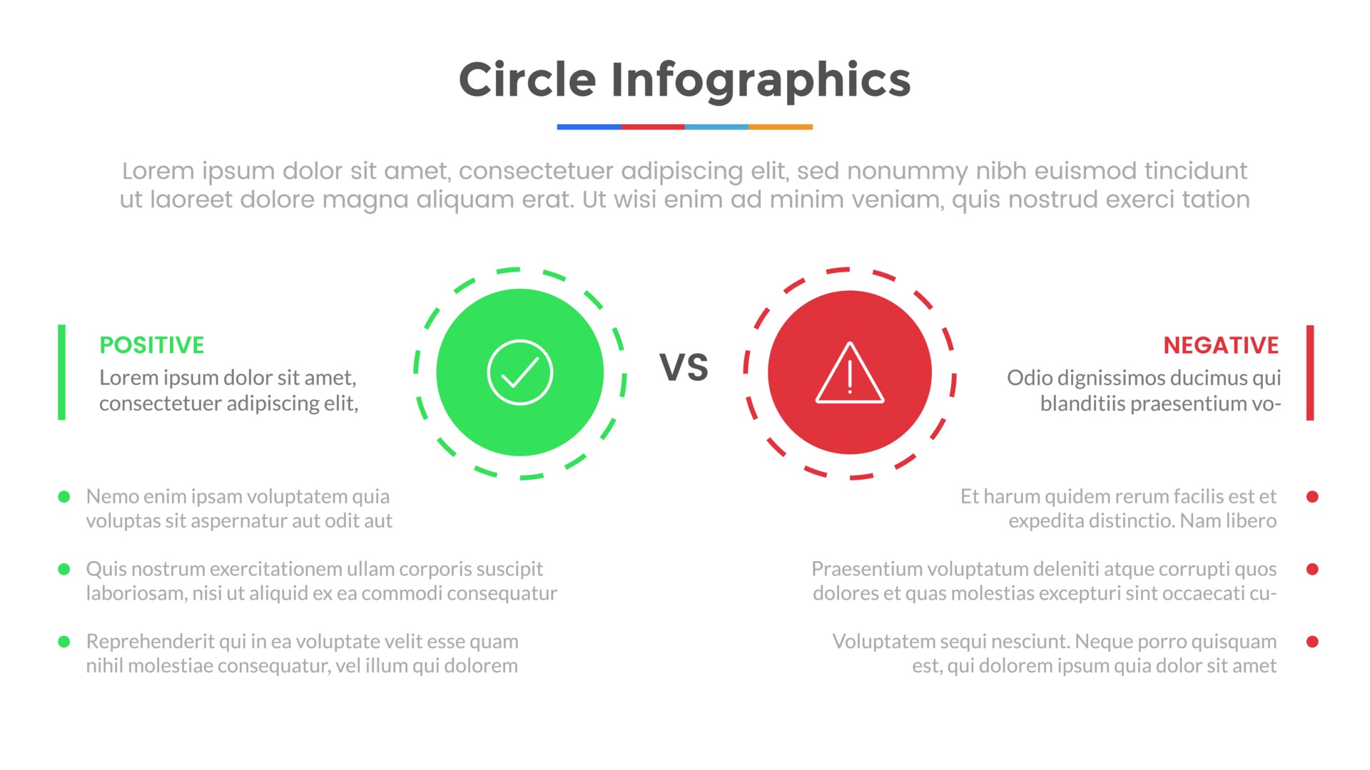 comparison or versus circle infographic with 3 list point 3421211 ...