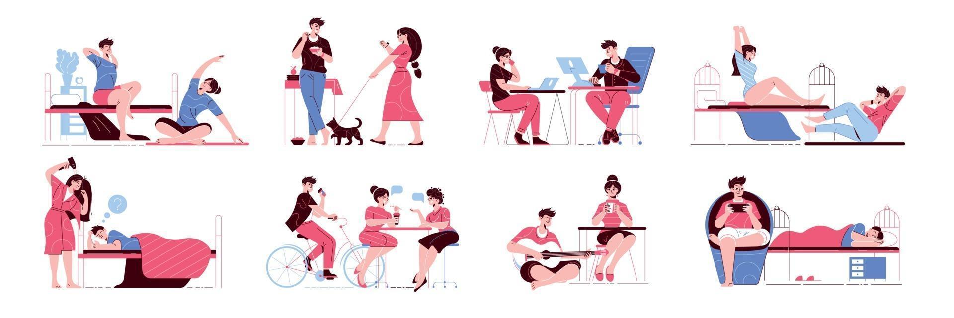 Daily Routine Icon Set 3421452 Vector Art at Vecteezy Daily Routine Icon Set 3421452 Vector Art at Vecteezy