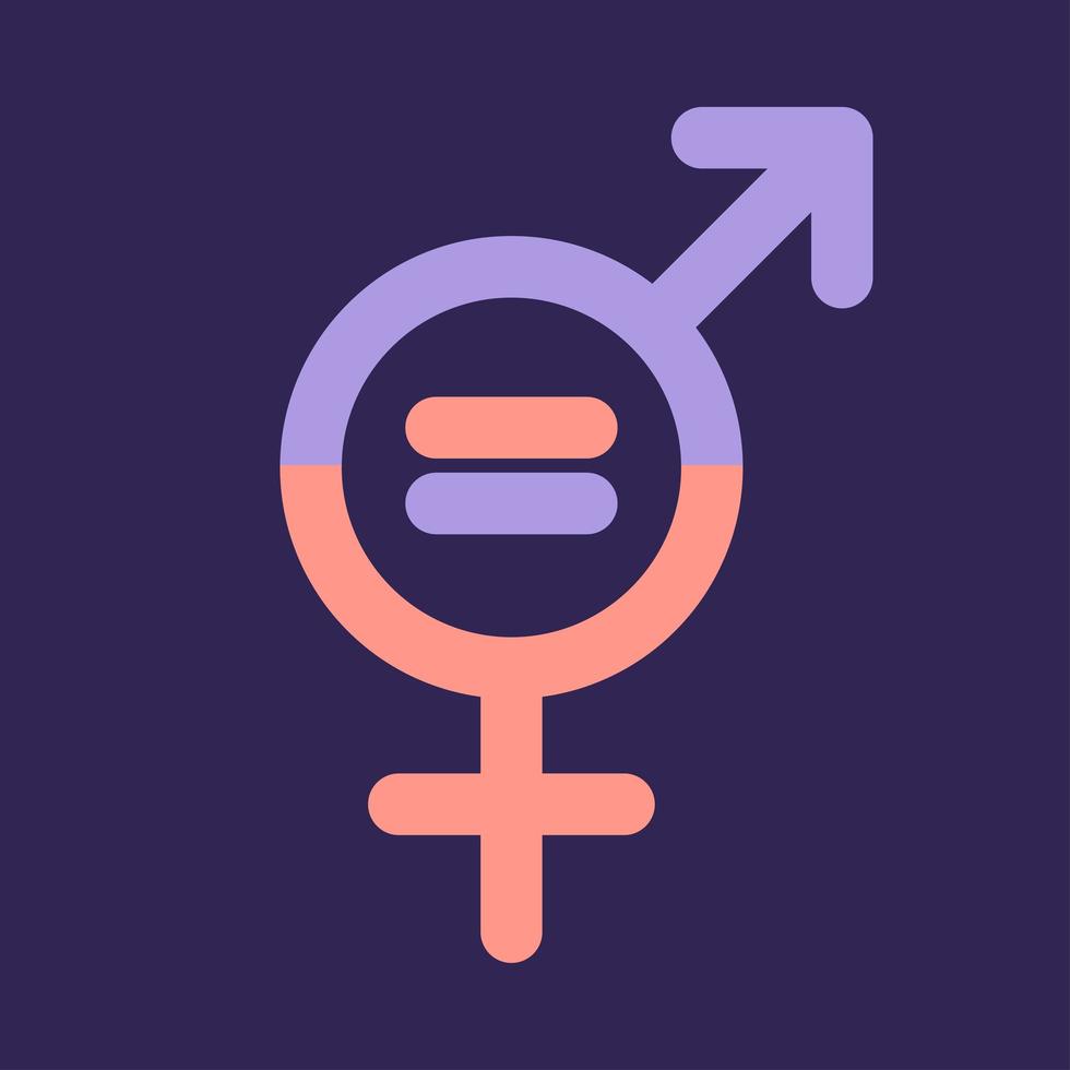 Símbolo De Hombres Y Mujeres Símbolo De Igualdad De Género 3421786