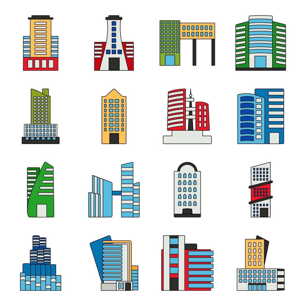Pack of Buildings and Architecture Flat Icons 3421855 Vector Art at ...