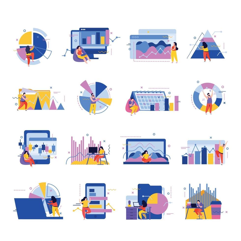 Data Analysis Icons Collection 3422586 Vector Art at Vecteezy