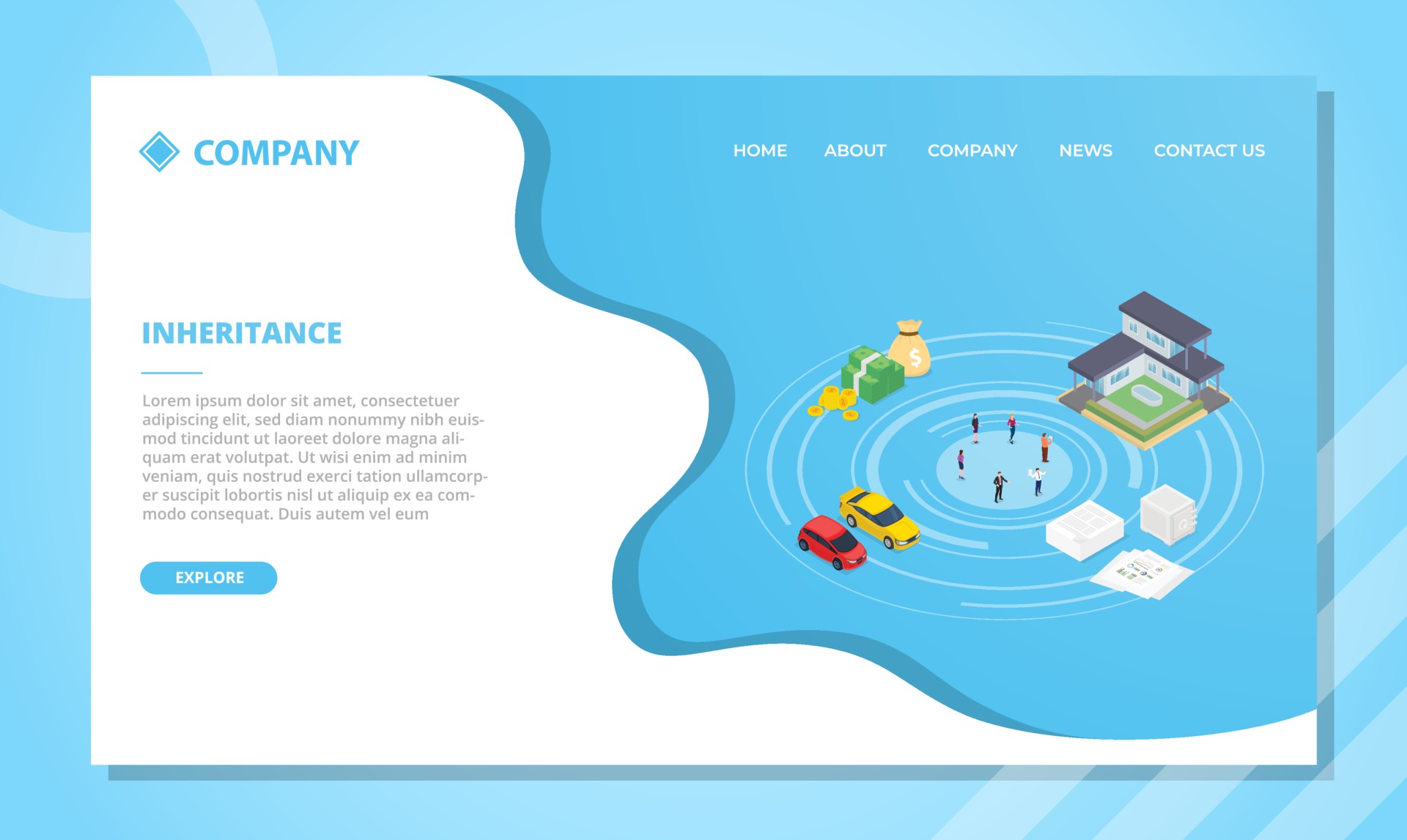 inheritance concept for website template or landing homepage 3423723 ...