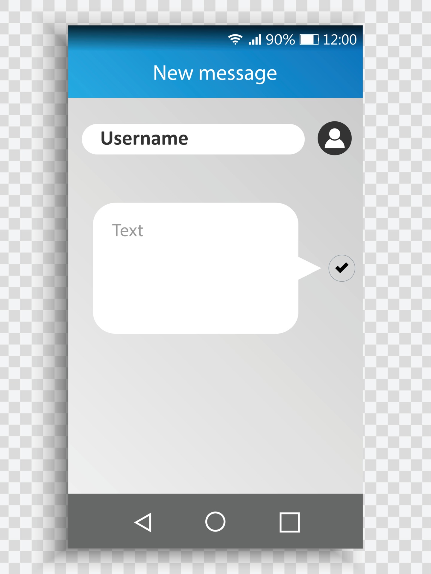 screen of smartphone with Sms messenger. 3440691 Vector Art at Vecteezy