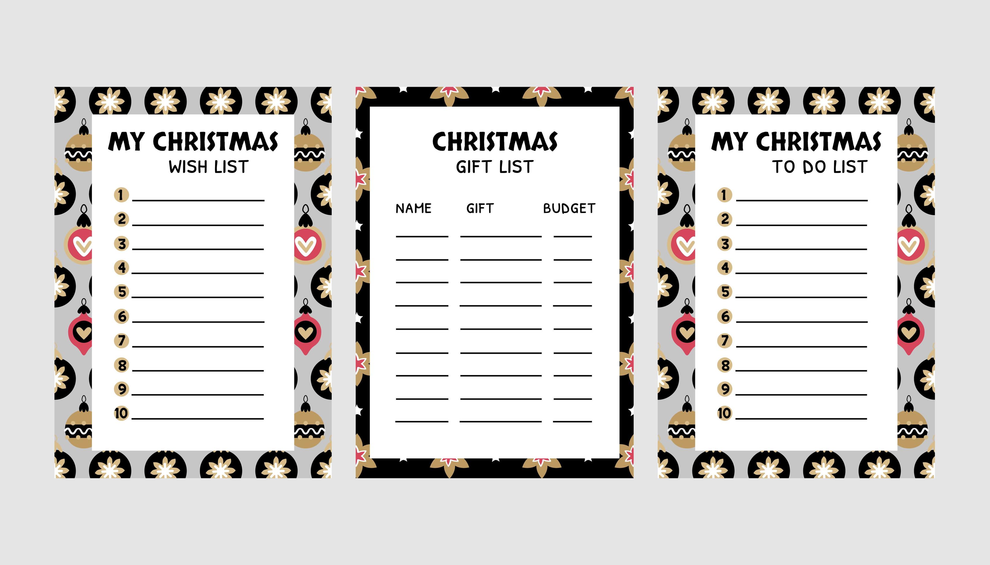 Christmas Wish List design template. Vector illustration. 3443611 ...