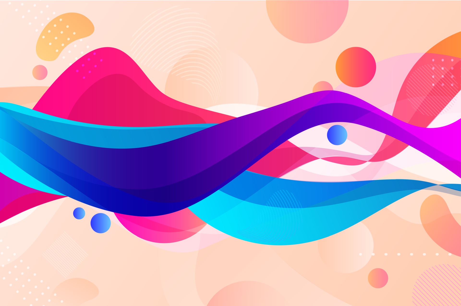 gradient pink wave liquid abstract background 3452461 Vector Art at ...