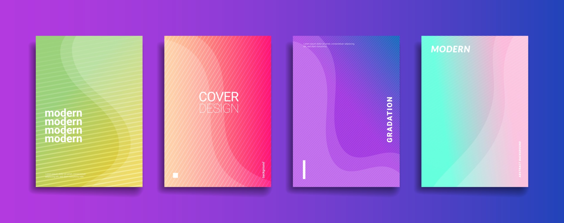 Bright Gradient Color Abstract Line Pattern Background 3455817 Vector