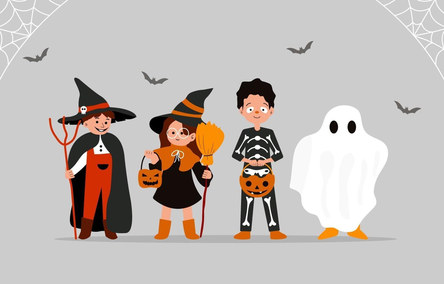 Kids Halloween Costume Party 3456202 Vector Art at Vecteezy