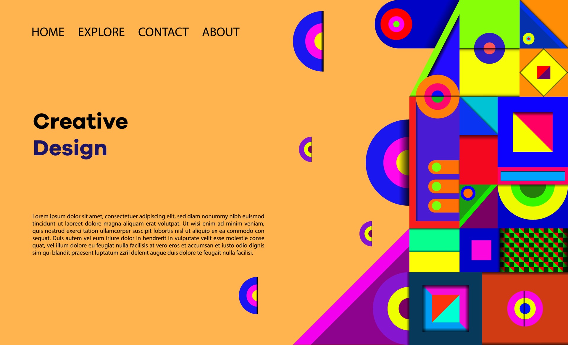 Abstract Background Web Design Geometric Color 3462406 Vector Art at ...