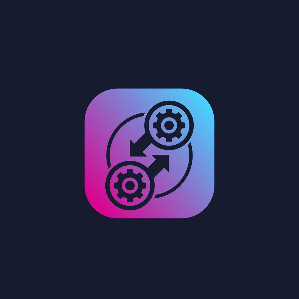 Integration, optimization process icon 3463243 Vector Art at Vecteezy