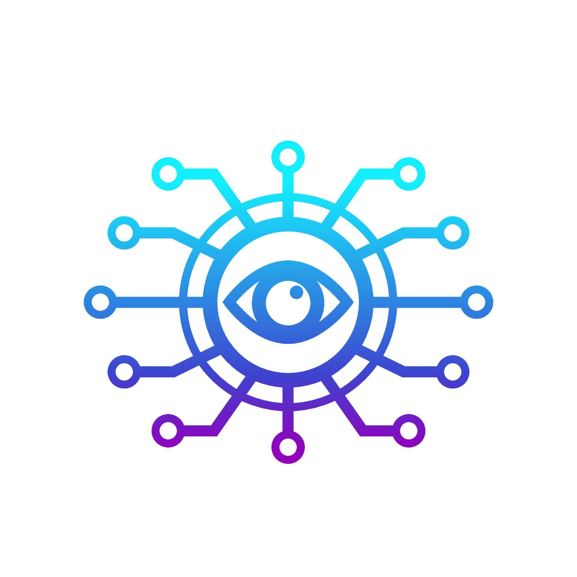 Machine vision, computer visual recognition system icon 3463254 Vector ...