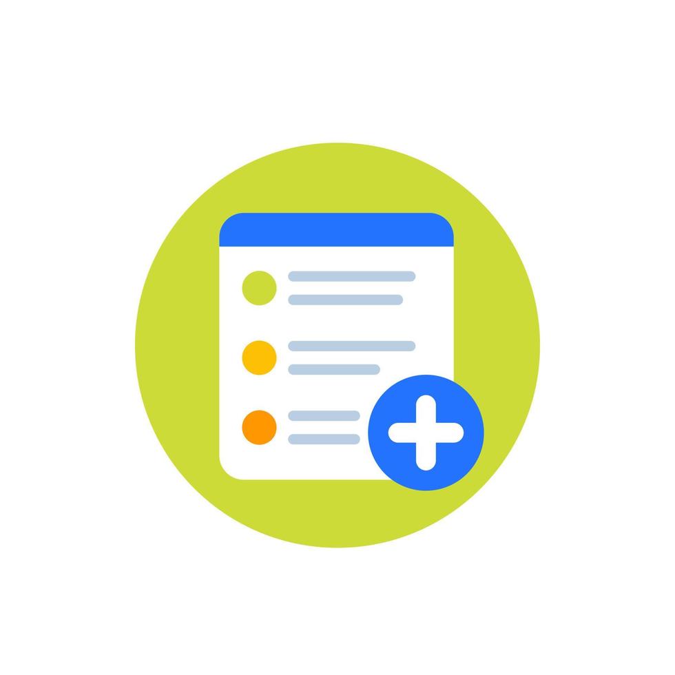 add new task, project icon, flat vector 3463339 Vector Art at Vecteezy