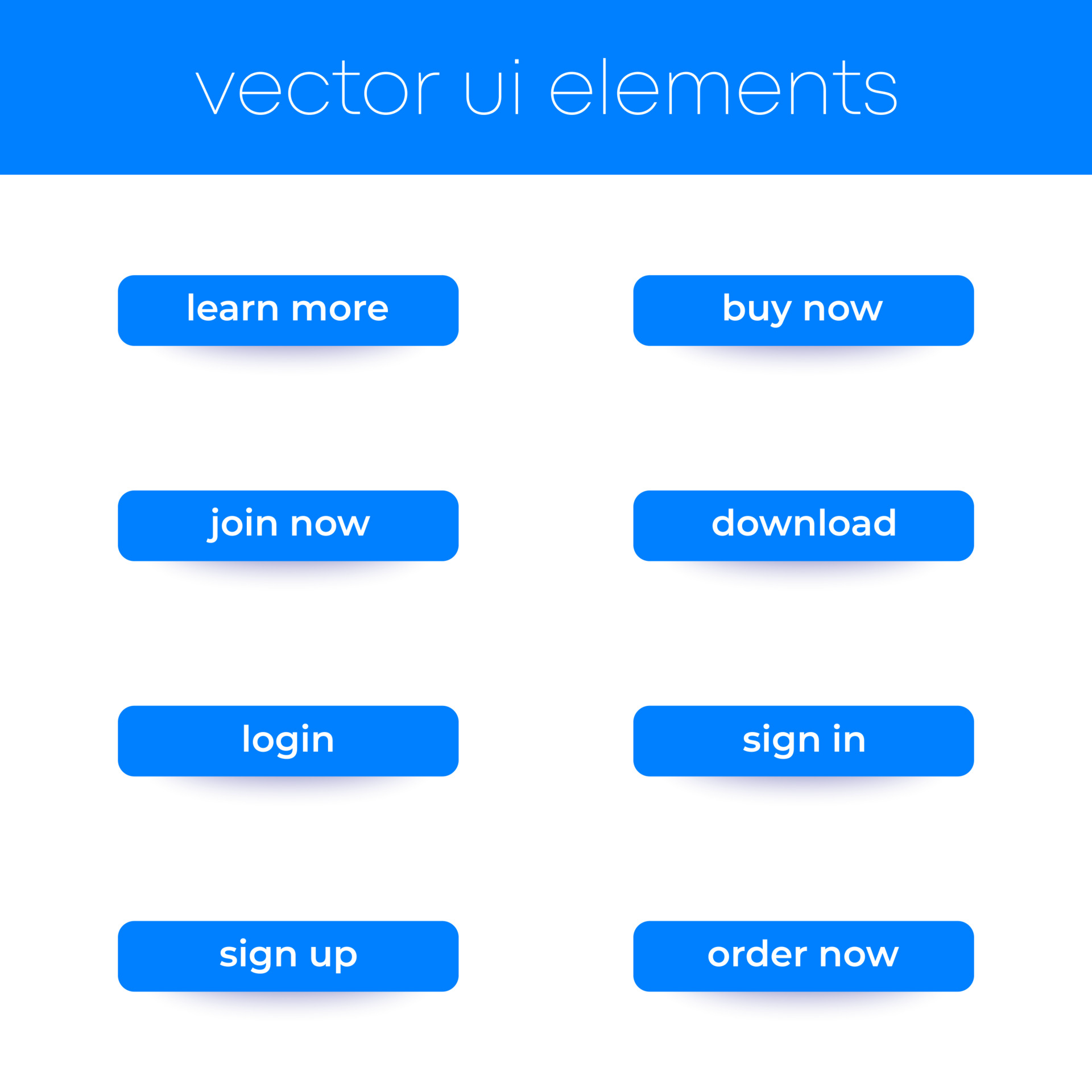 buttons for web and apps, vector ui elements 3463456 Vector Art at Vecteezy