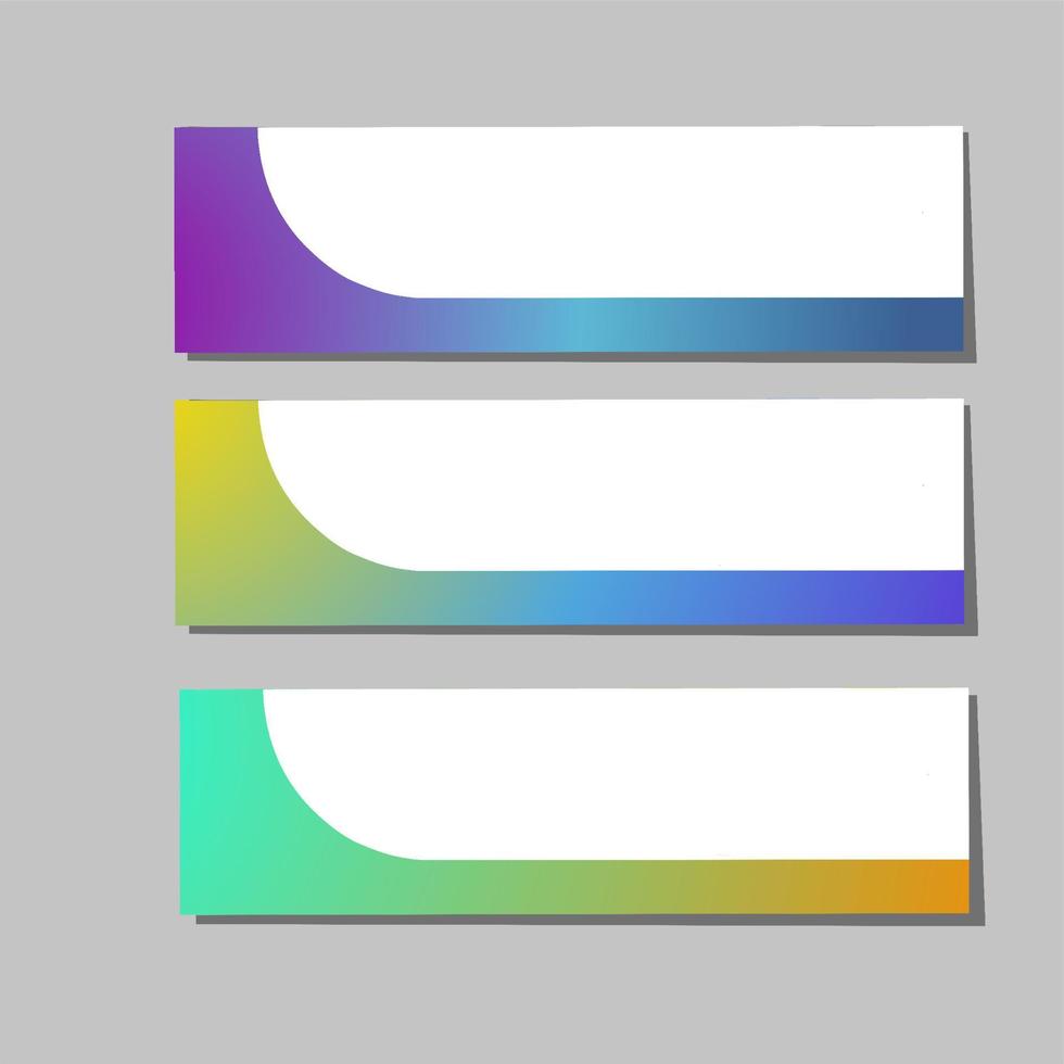 Business set 3 vector abstract gradient banner design template 3463680 ...