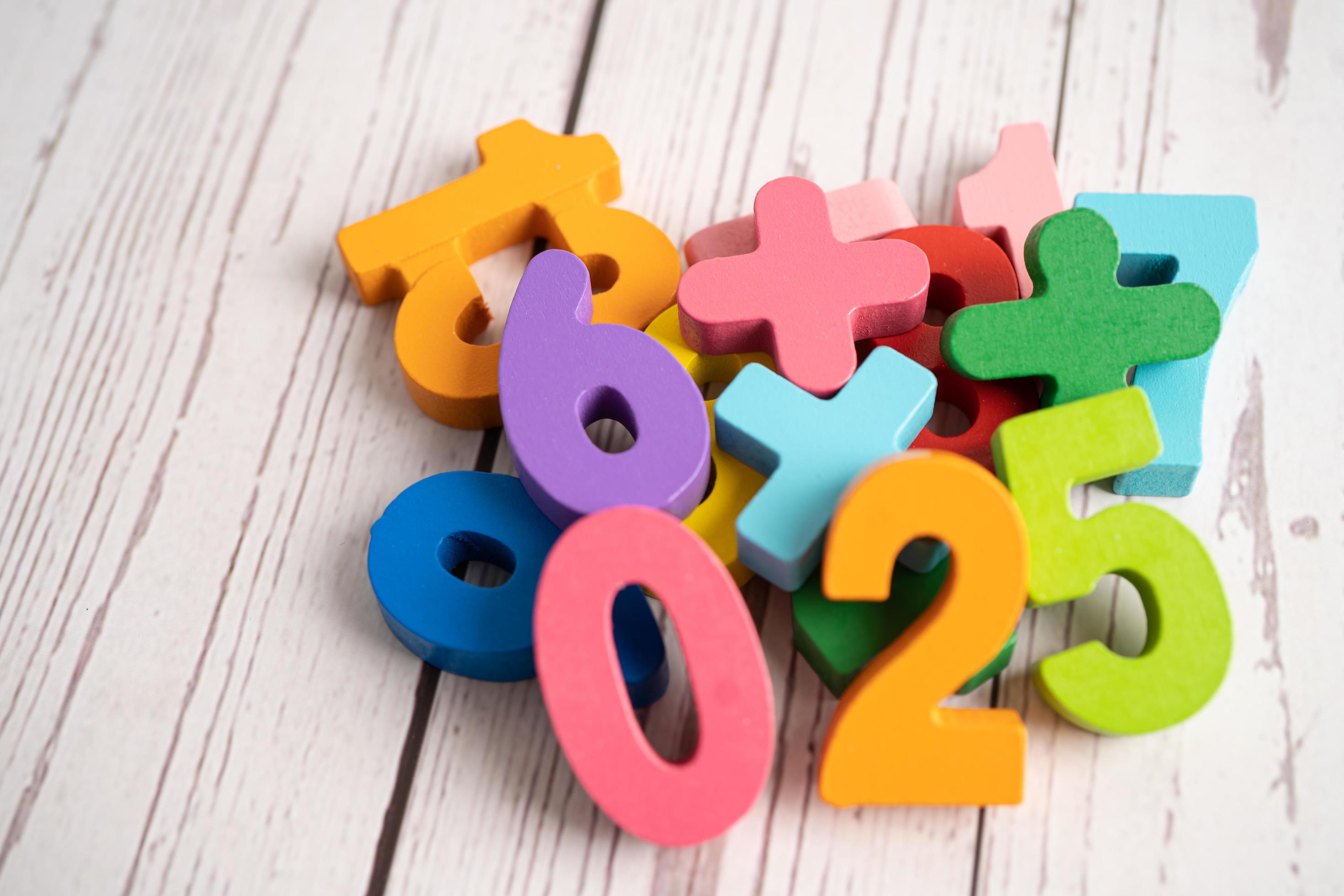 Math number colorful, education study 3465044 Stock Photo at Vecteezy