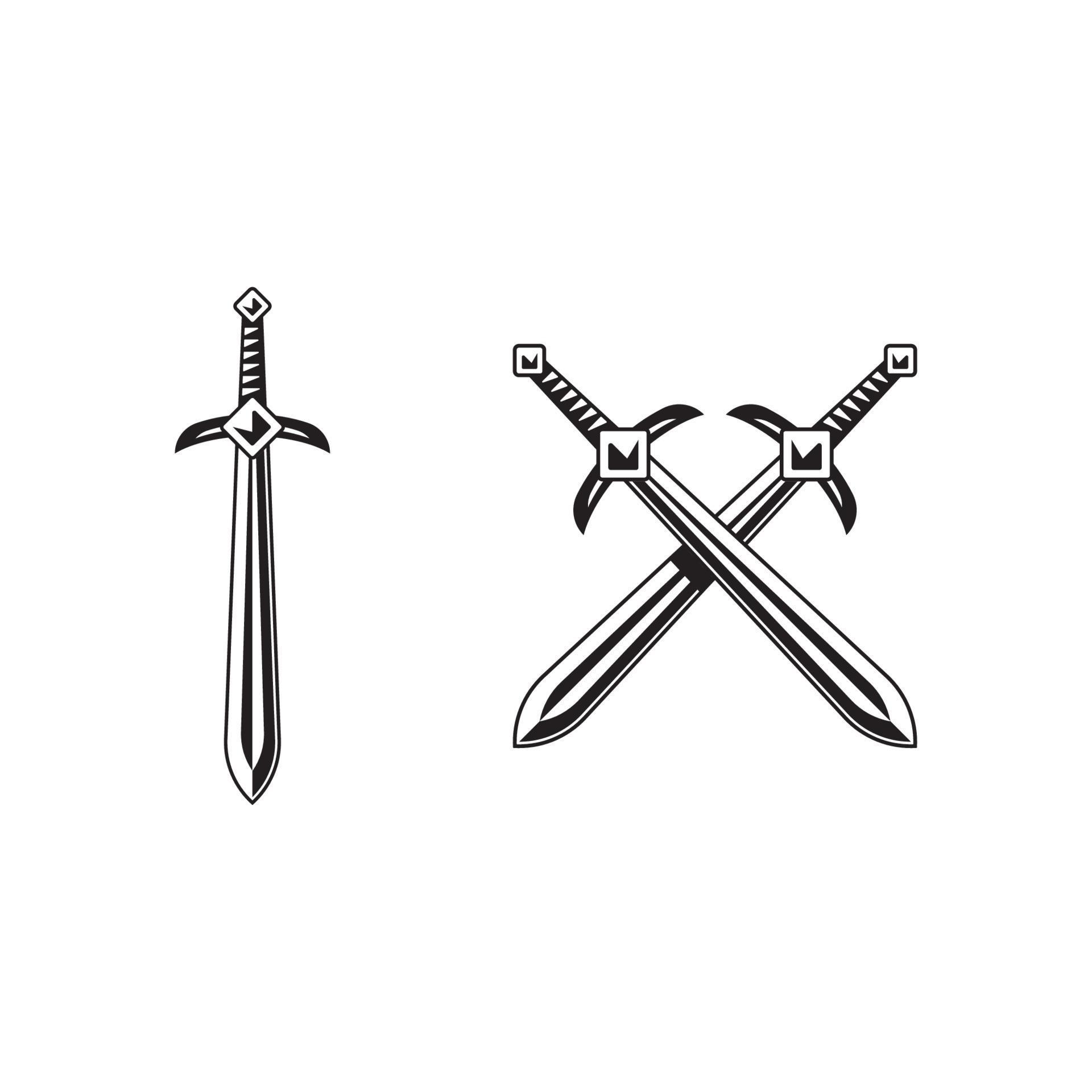 knight swords isolated on white background 3466209 Vector Art at Vecteezy