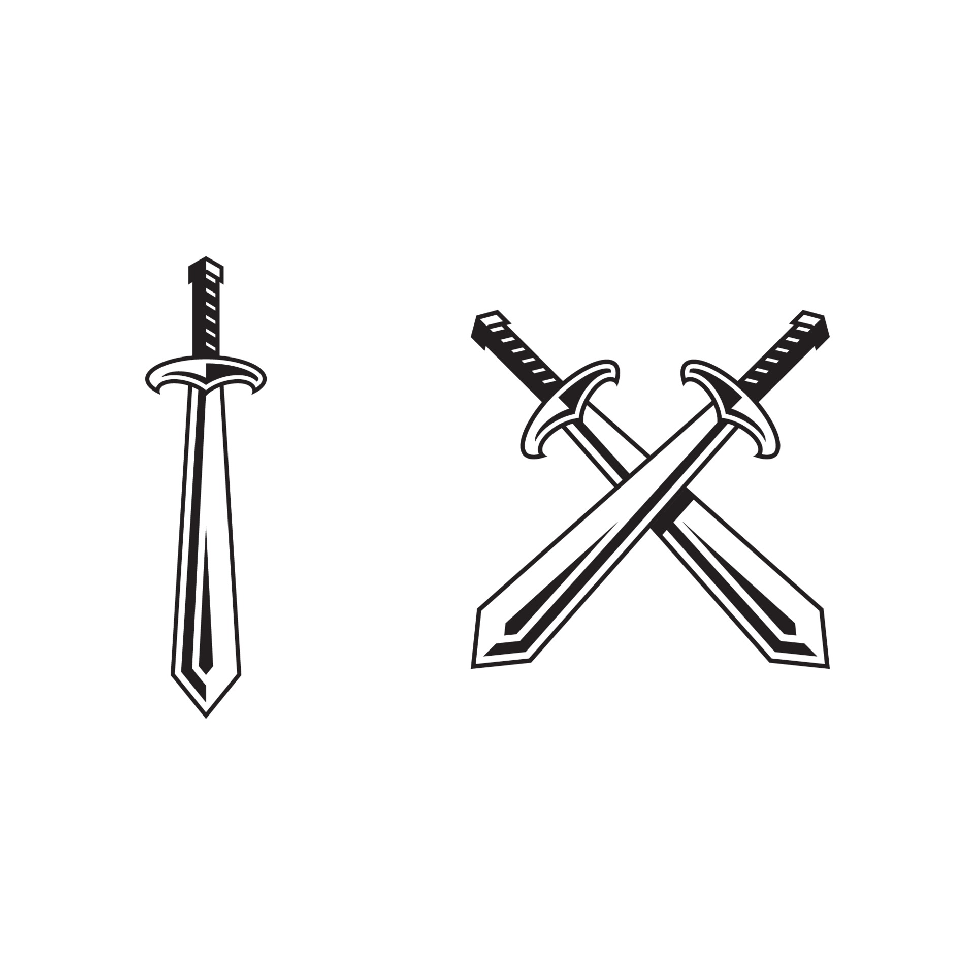 knight swords isolated on white background 3467643 Vector Art at Vecteezy