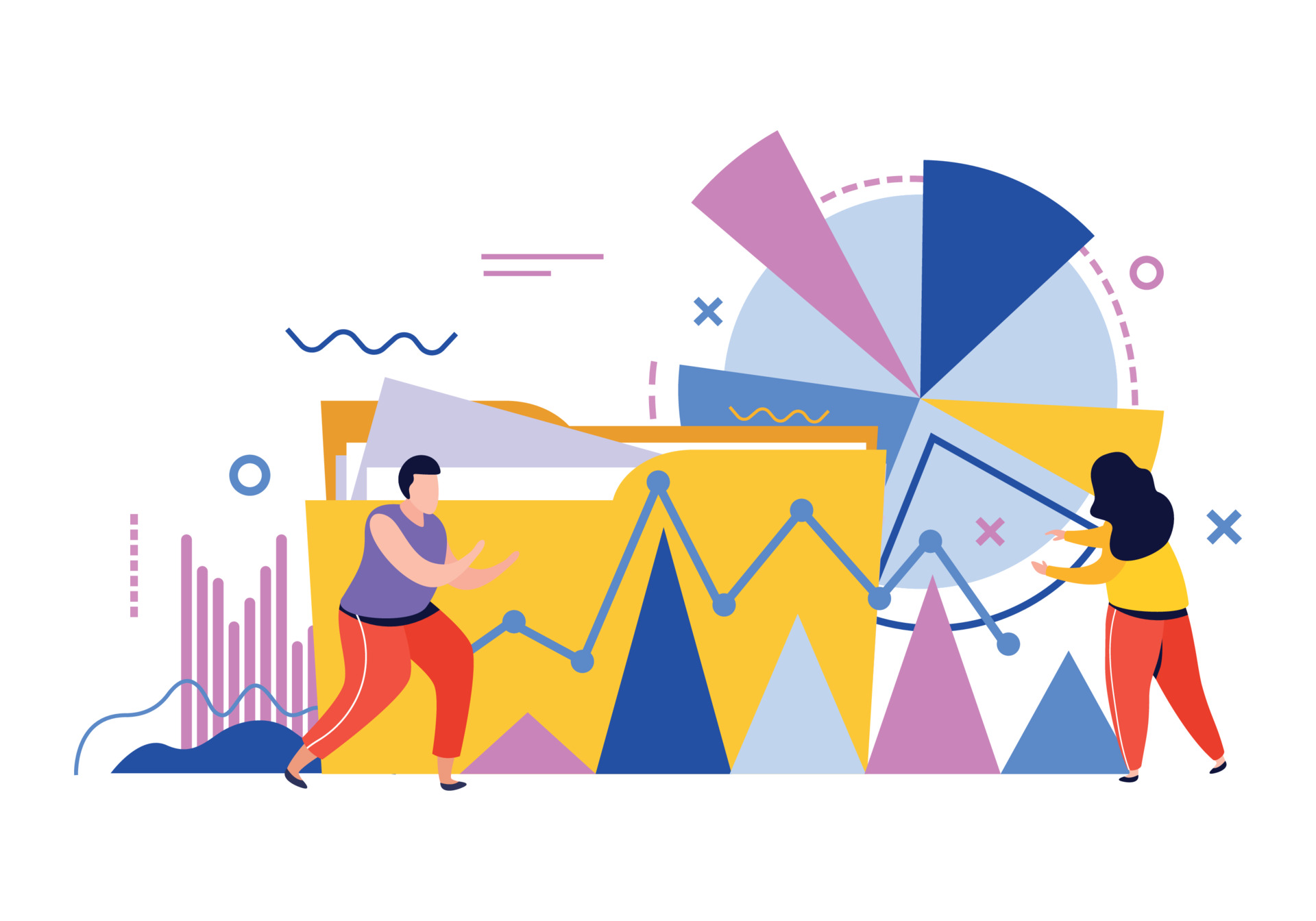 Data Analysis Flat Composition 3471195 Vector Art at Vecteezy