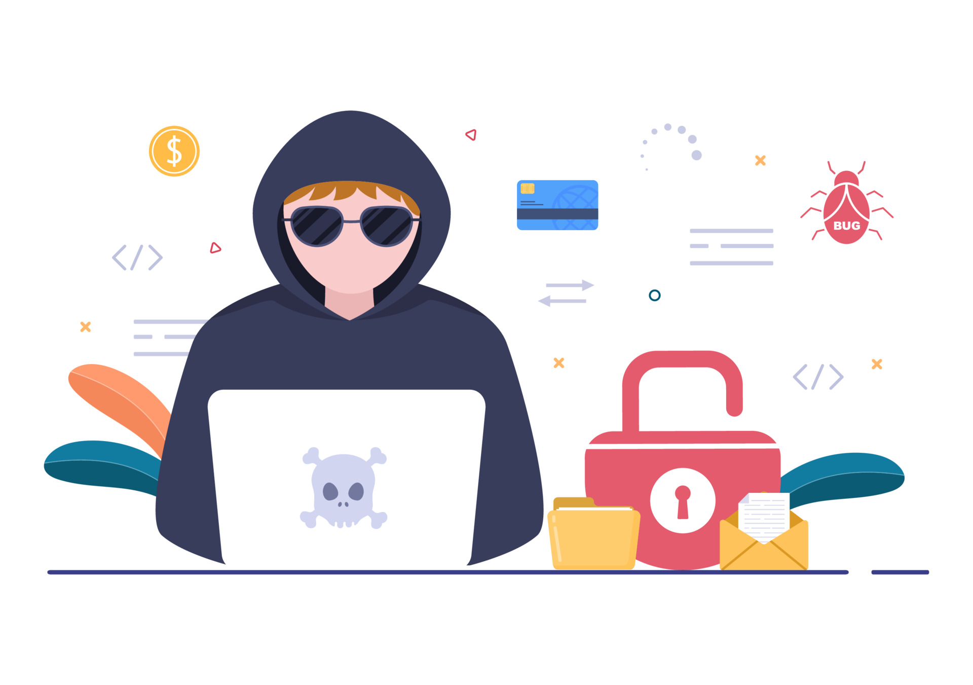 Hacker Vector Illustration 3471412 Vector Art at Vecteezy