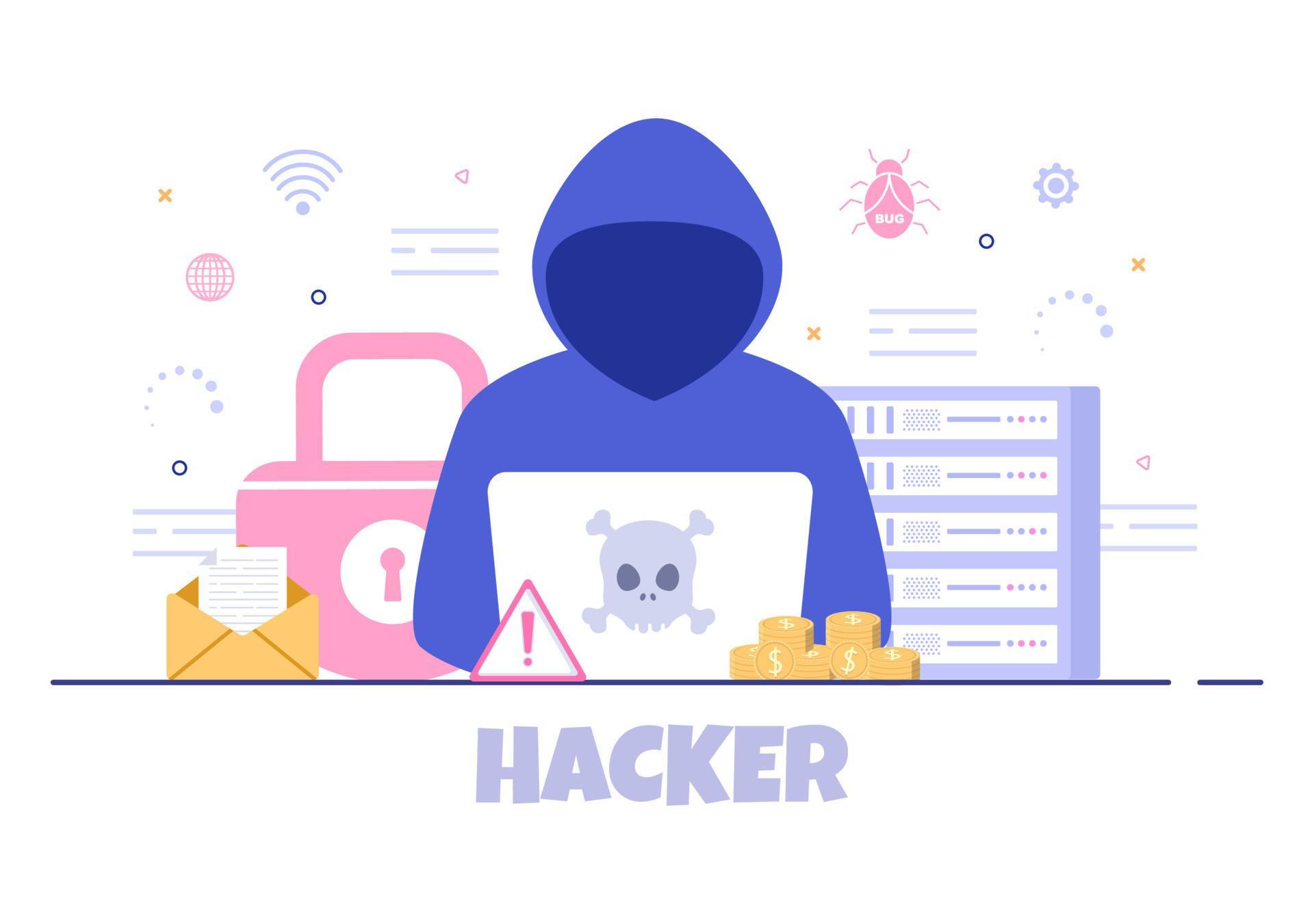 Hacker Vector Illustration 3471416 Vector Art at Vecteezy
