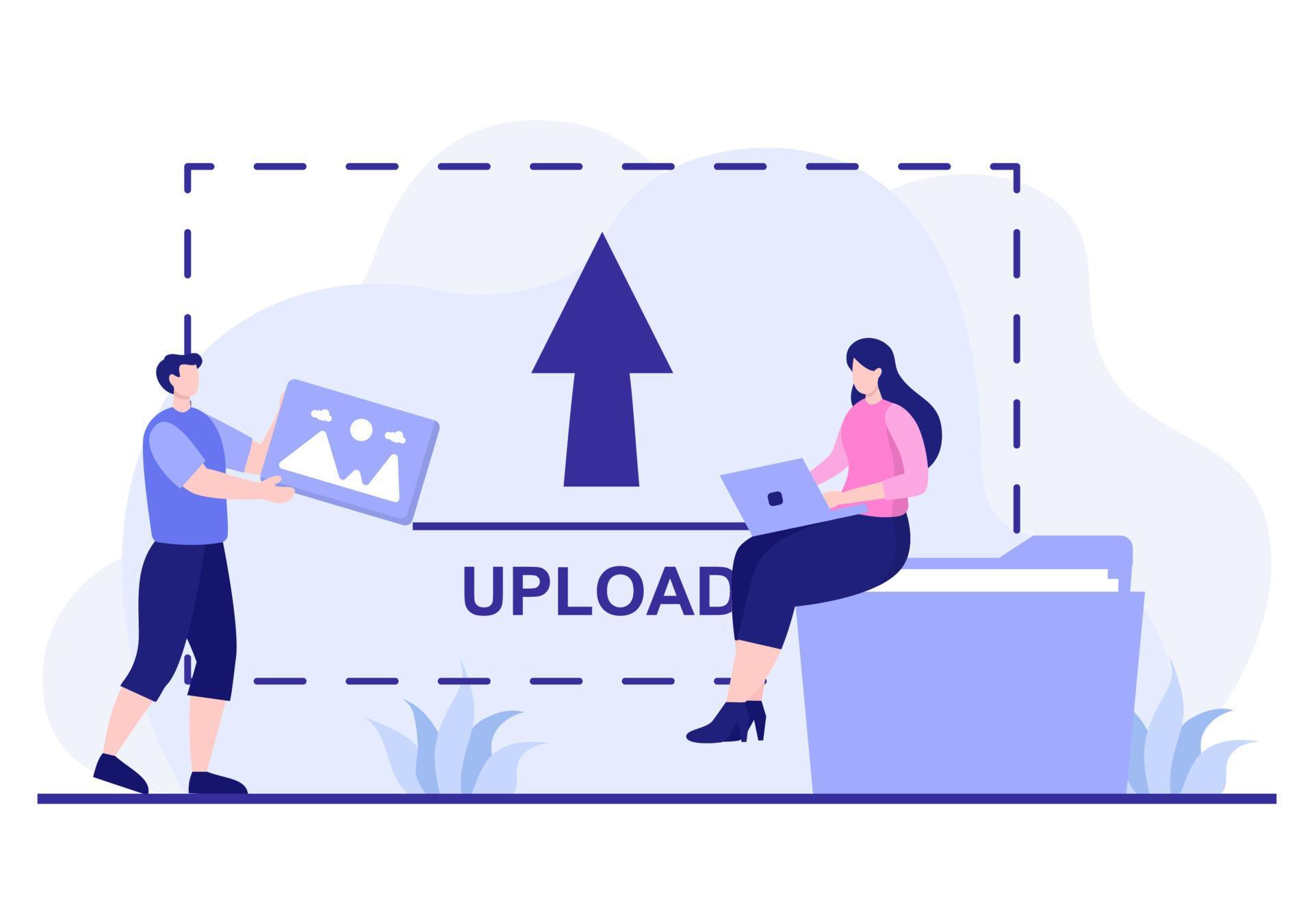 Upload Image Background of Online Devices Information and Data Vector ...