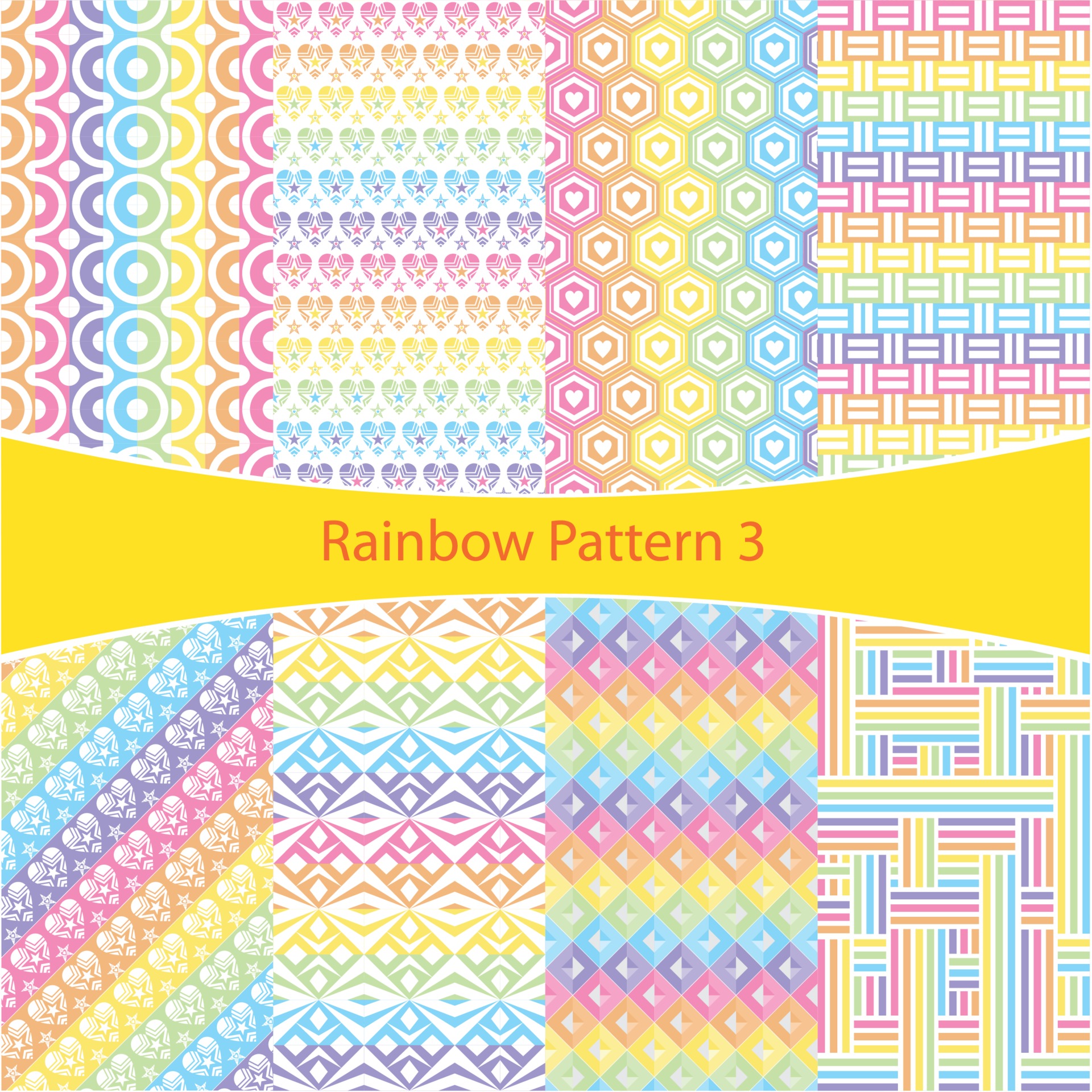colorful rainbow pattern collection, love rainbow illustration, 3471633 ...