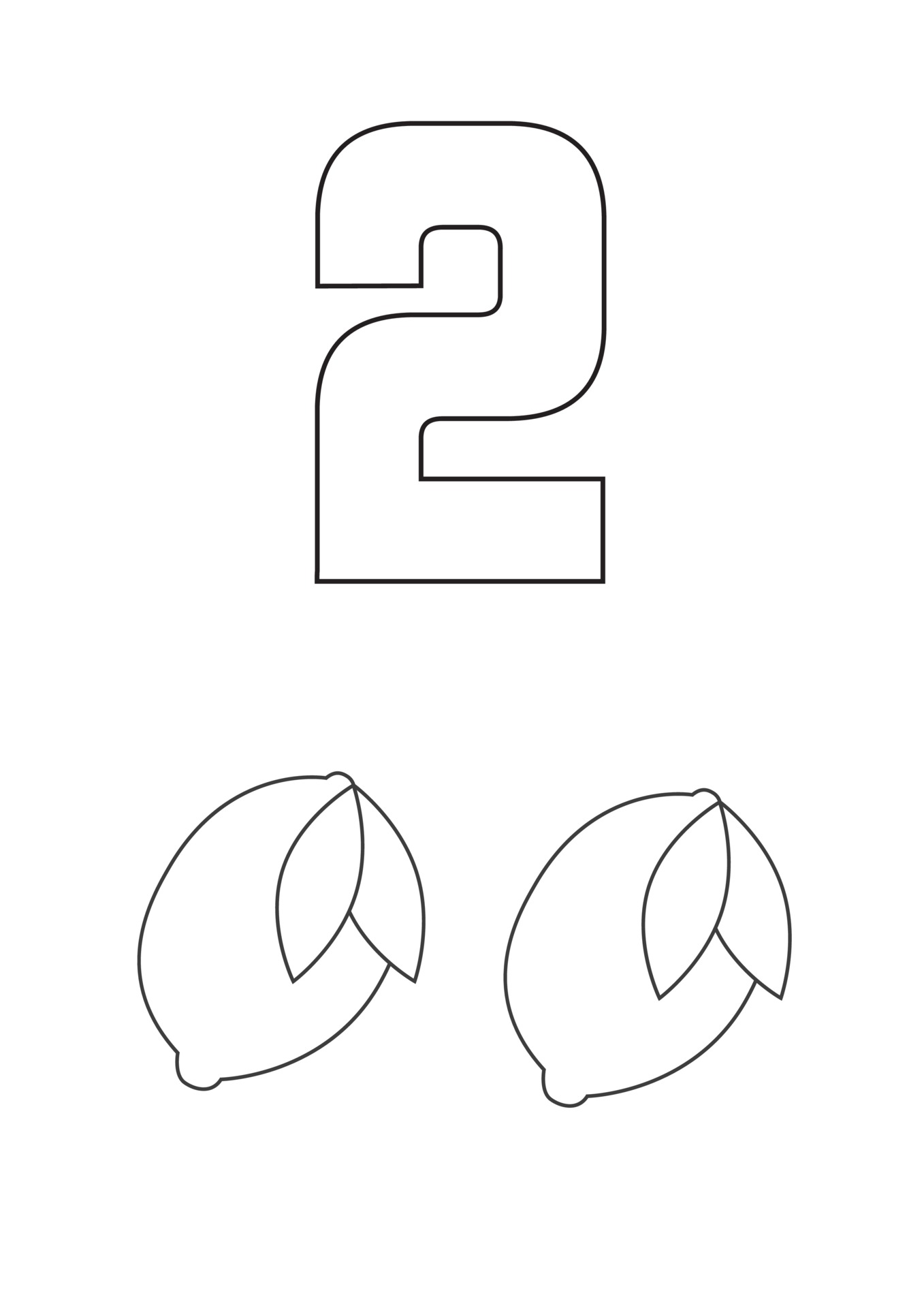 Numbers Coloring Fruits Preschool Education 3472424 Vector Art at Vecteezy